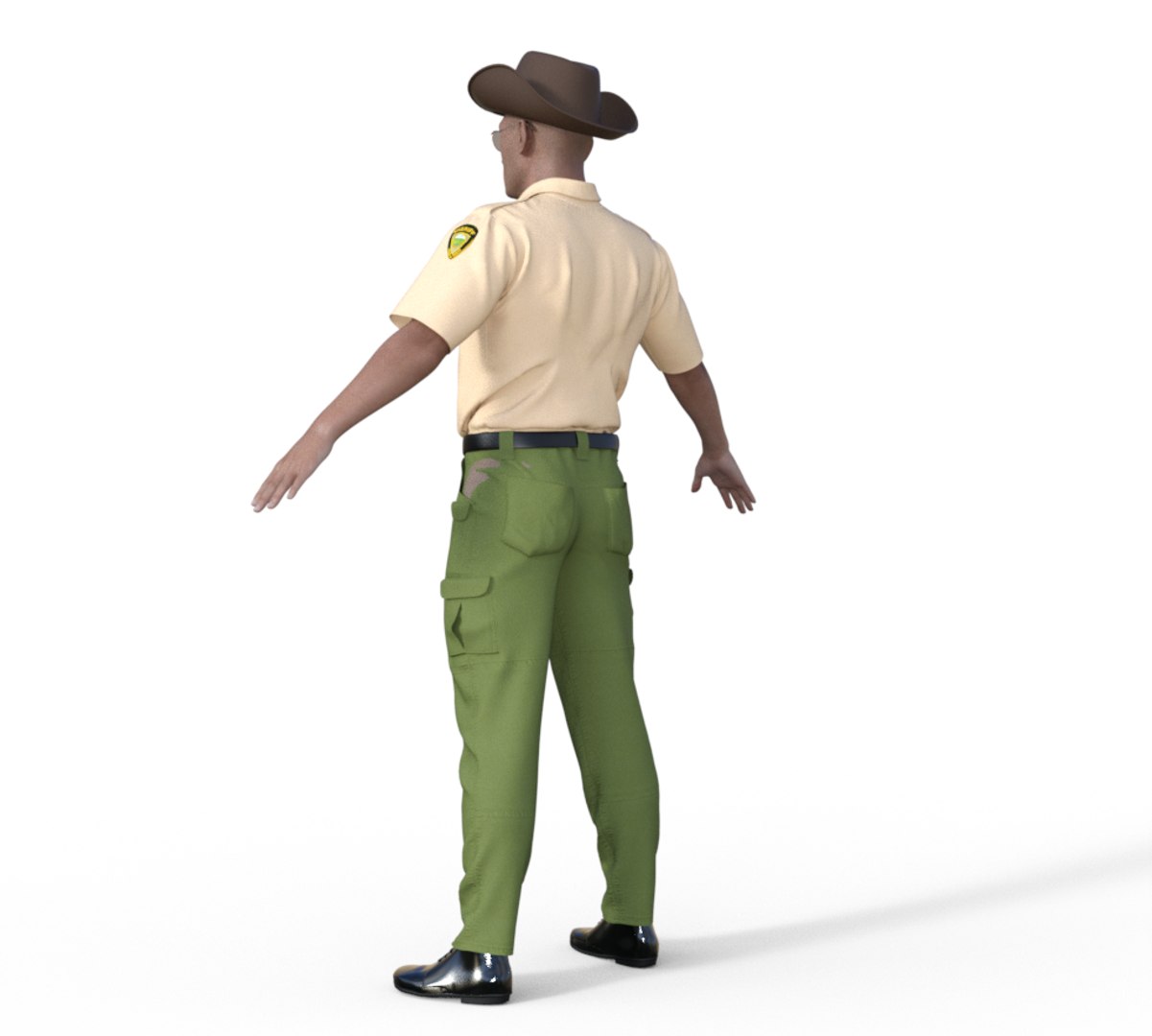 3D American Sheriff Realistic Character - TurboSquid 2030422