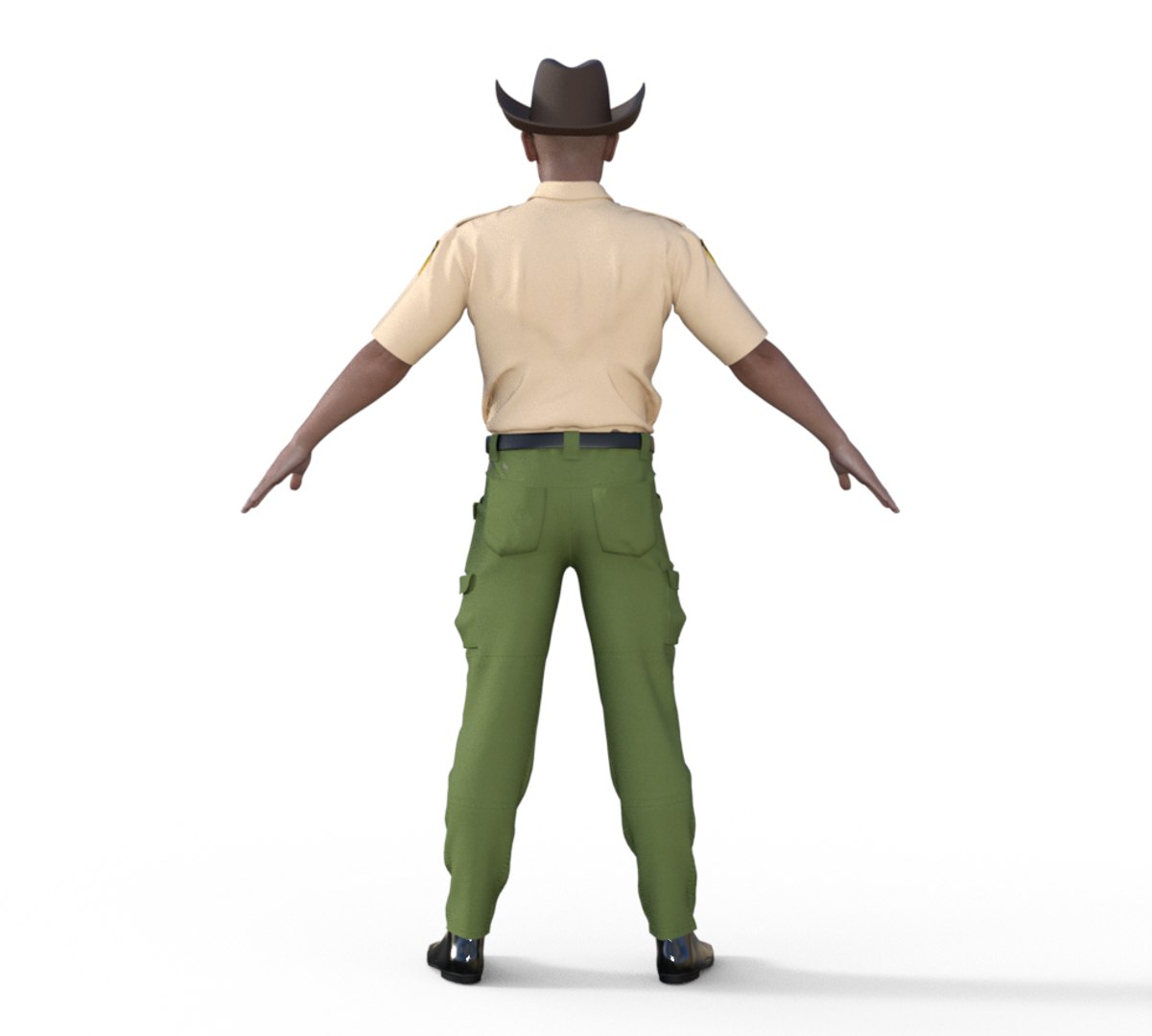 3D American Sheriff Realistic Character - TurboSquid 2030422