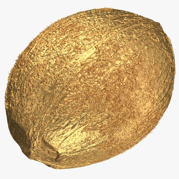 3D coconut 01 gold - TurboSquid 1508302