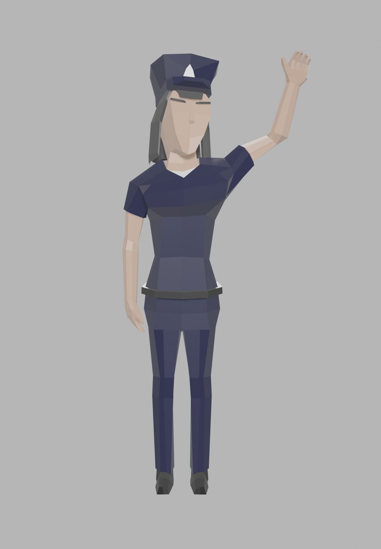 3D policewoman rigged unity character model - TurboSquid 1566017