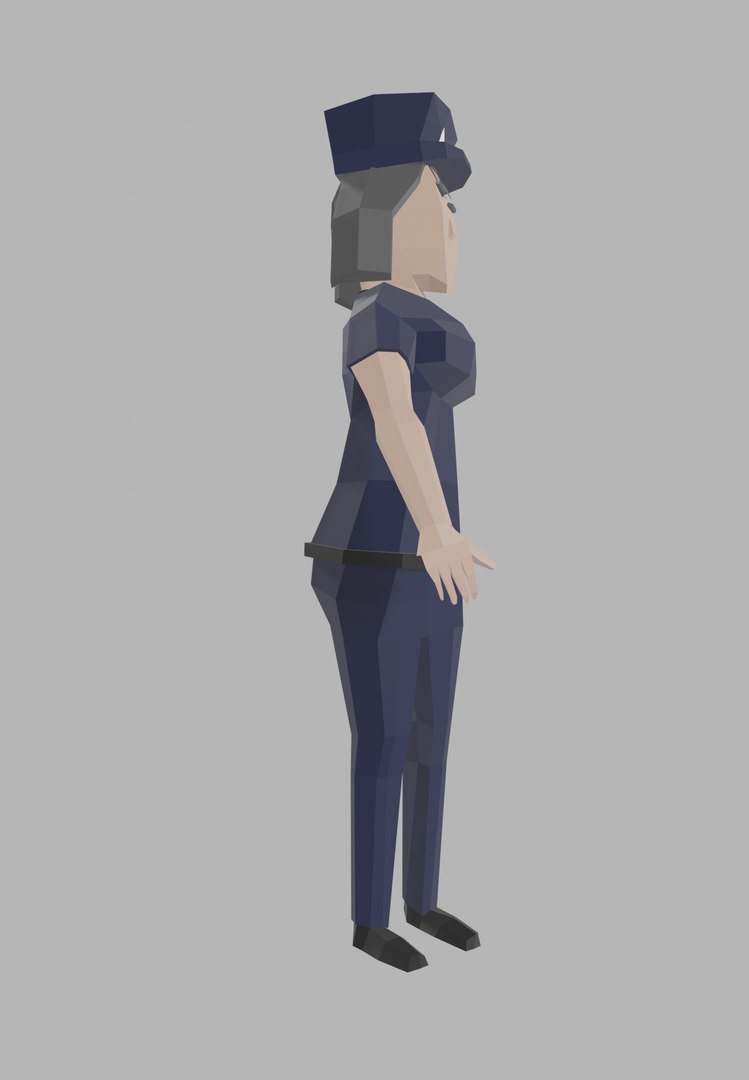 3D policewoman rigged unity character model - TurboSquid 1566017