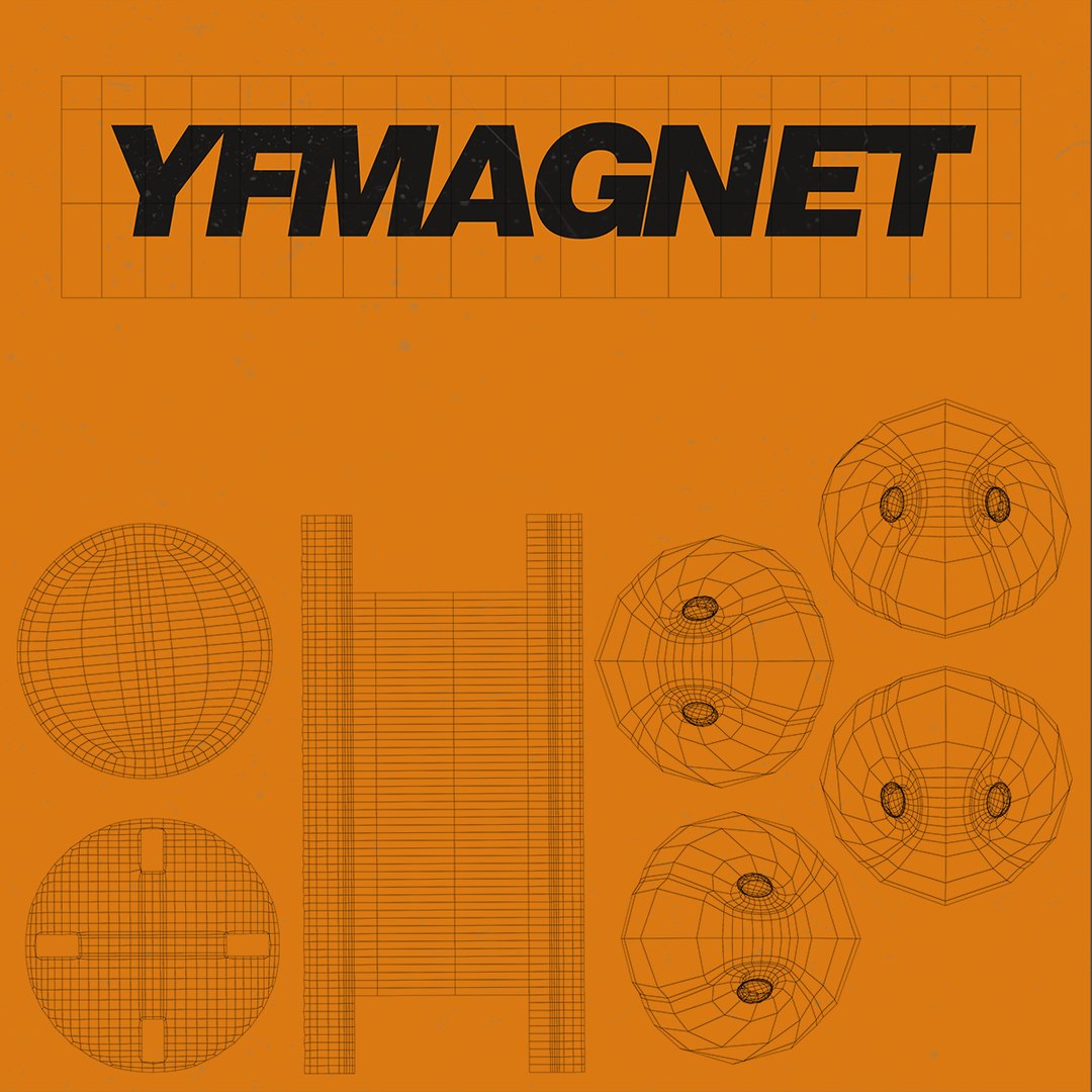 3d Model Industrial Magnet Crane