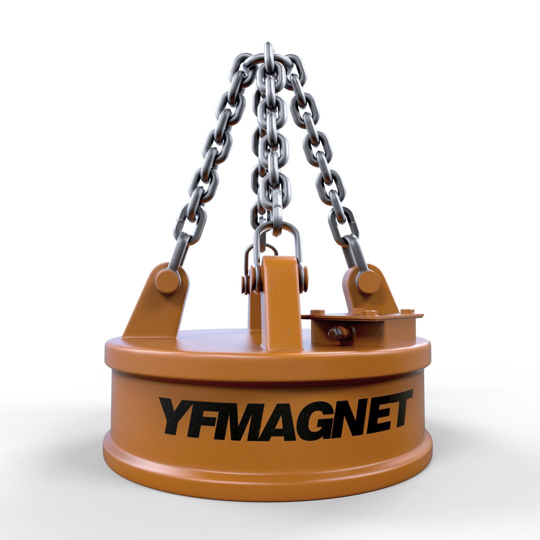 3d Model Industrial Magnet Crane