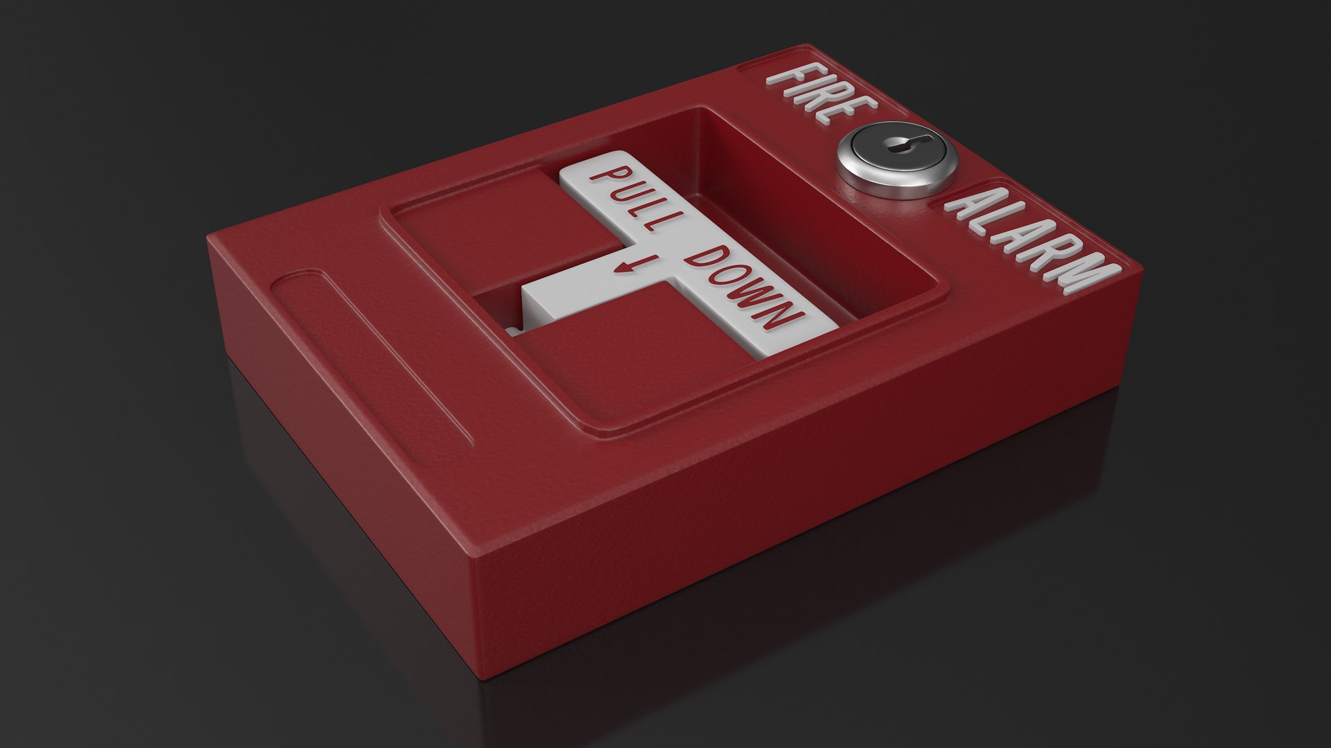 3D Pull Down Fire Alarm Model - TurboSquid 2115627