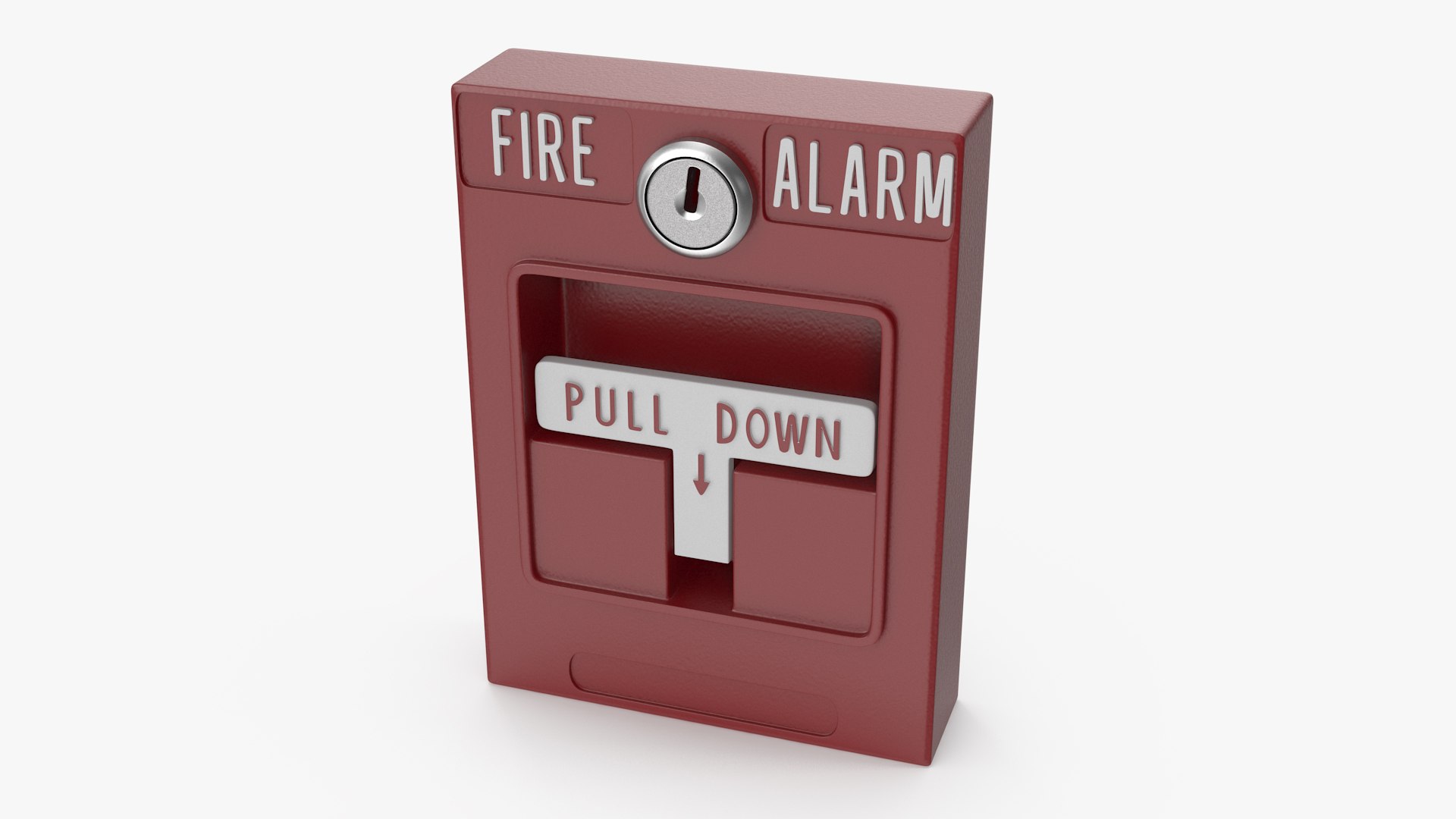 3D Pull Down Fire Alarm model - TurboSquid 2115627