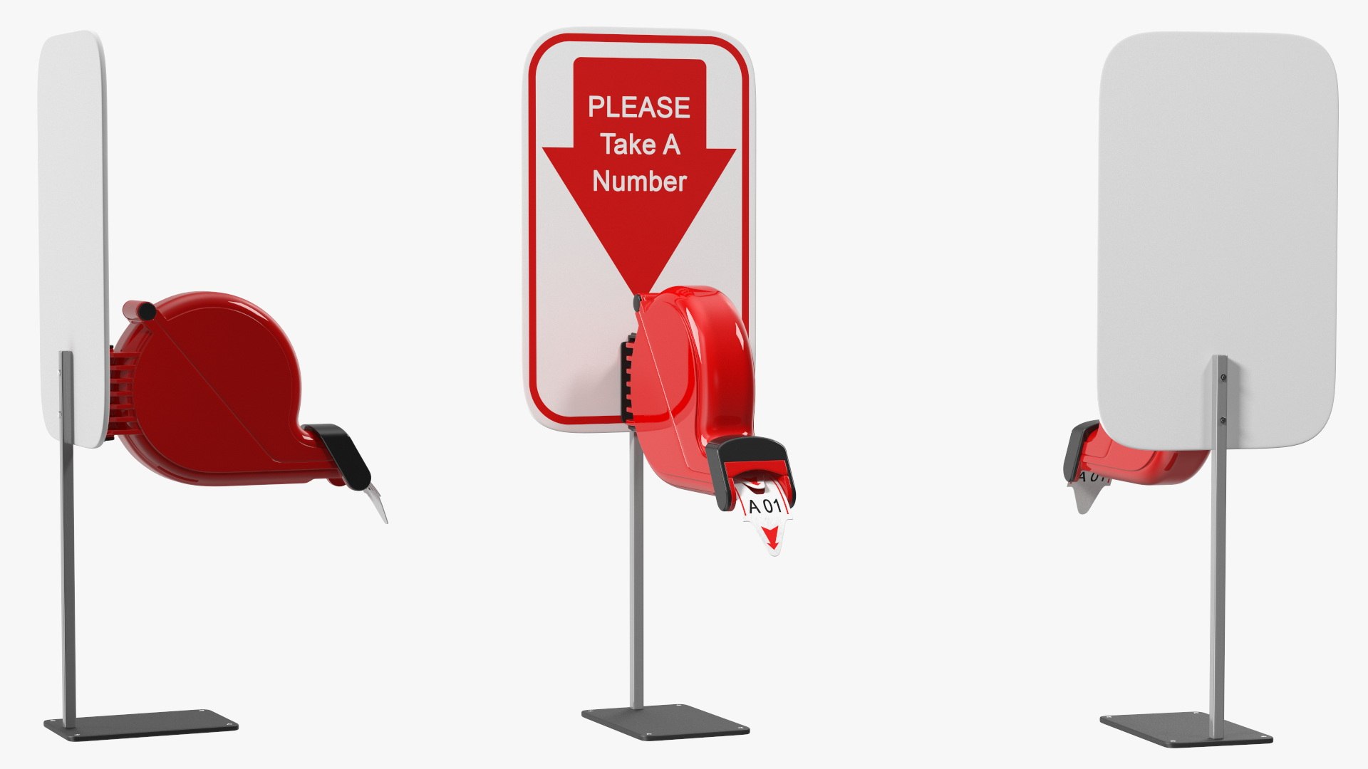 Ticket Dispenser Deli Red 3D - TurboSquid 2065233