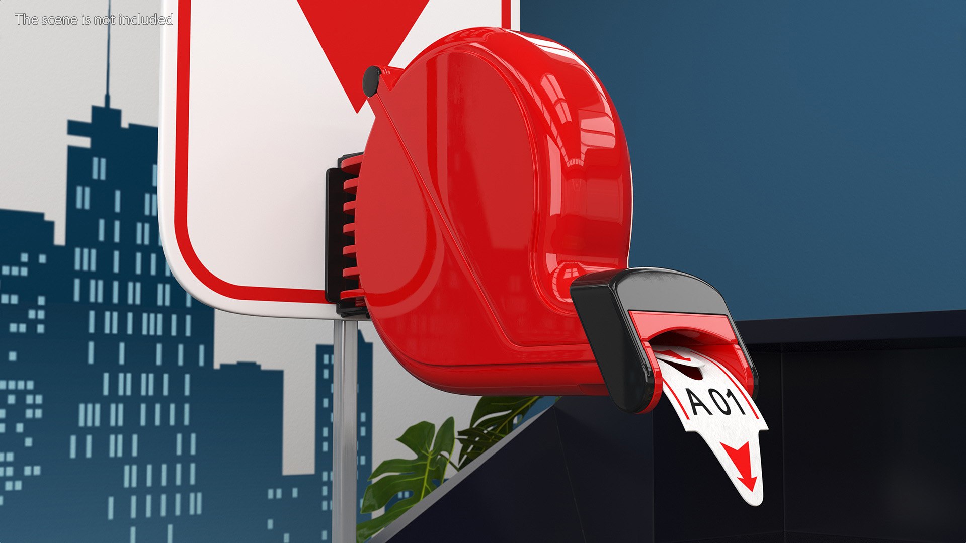 Ticket Dispenser Deli Red 3D - TurboSquid 2065233