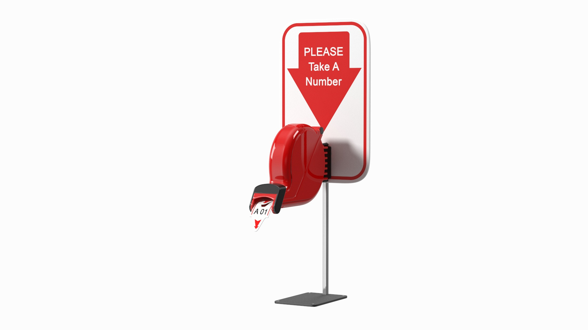 Ticket Dispenser Deli Red 3D - TurboSquid 2065233