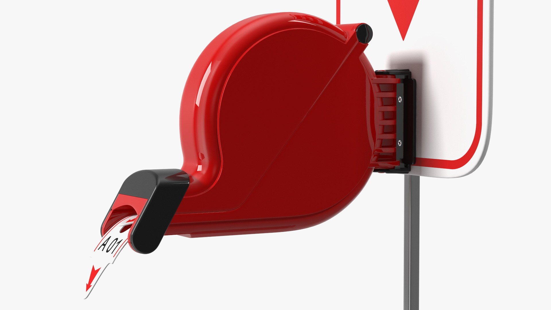 Ticket Dispenser Deli Red 3D - TurboSquid 2065233