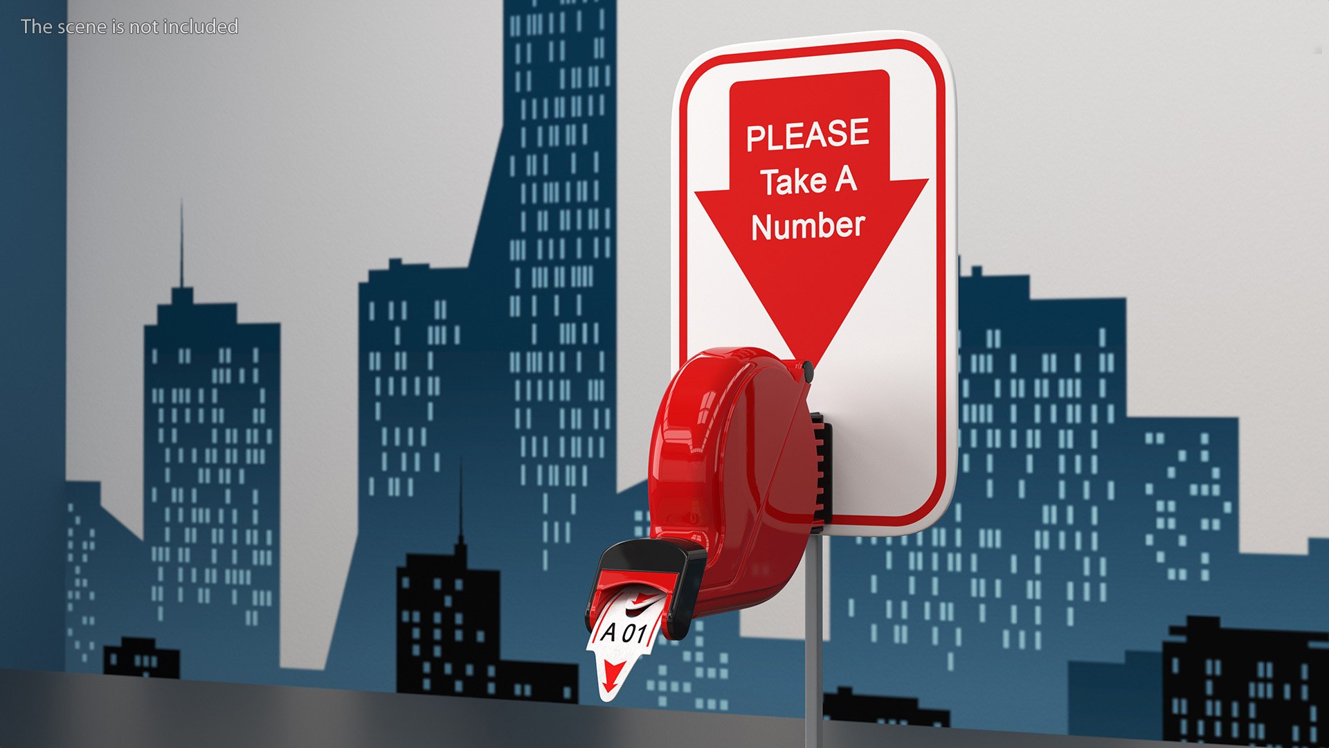 Ticket Dispenser Deli Red 3D - TurboSquid 2065233