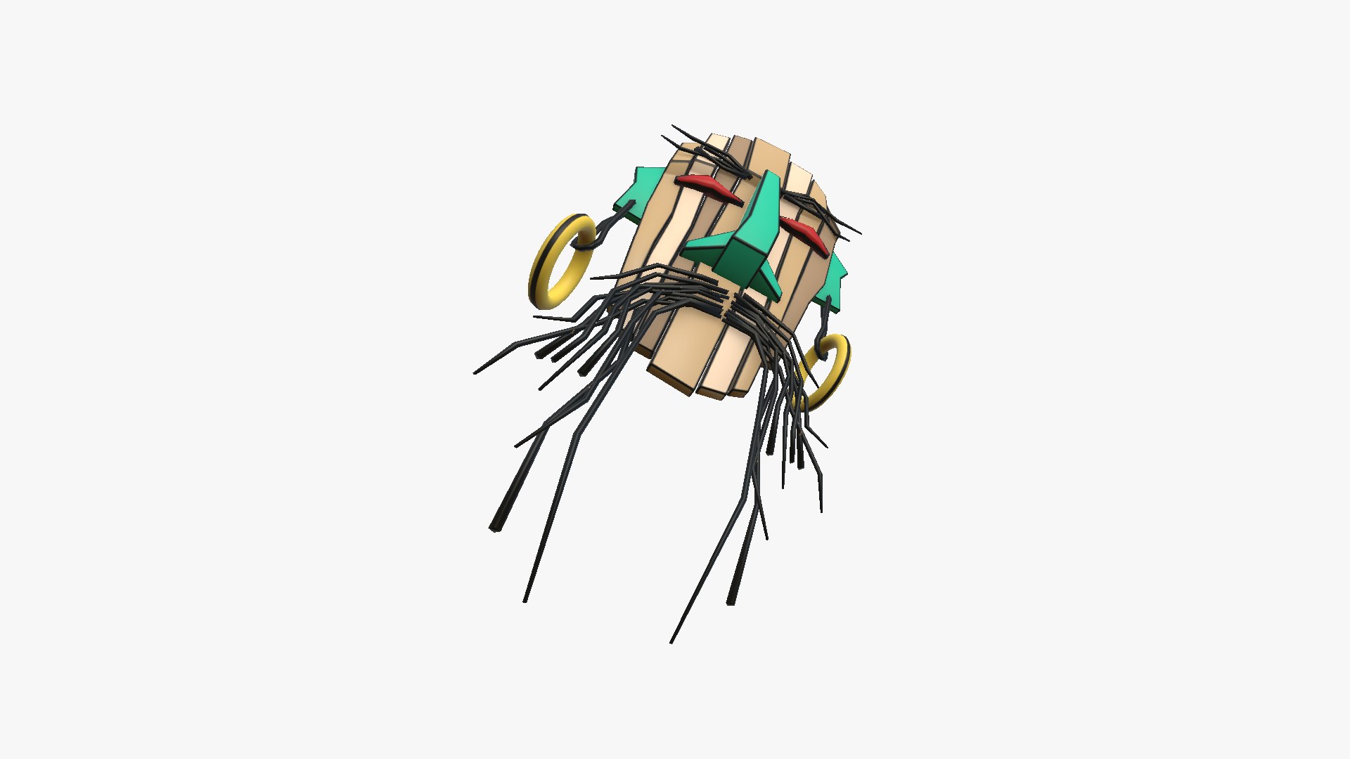 Tribal Mask G11 Cartoon - Costume Character Design 3D Model ...