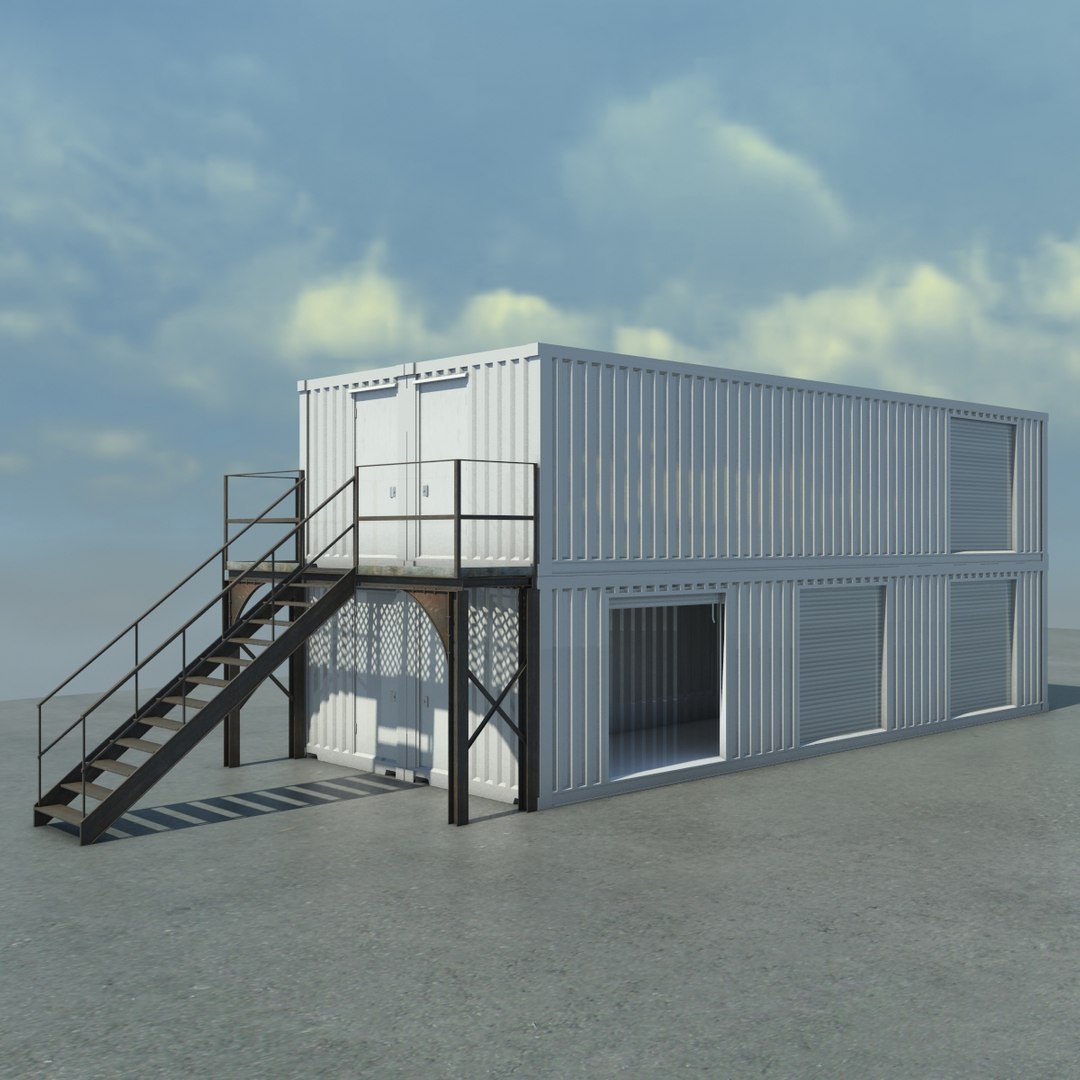Container Building 3d Model