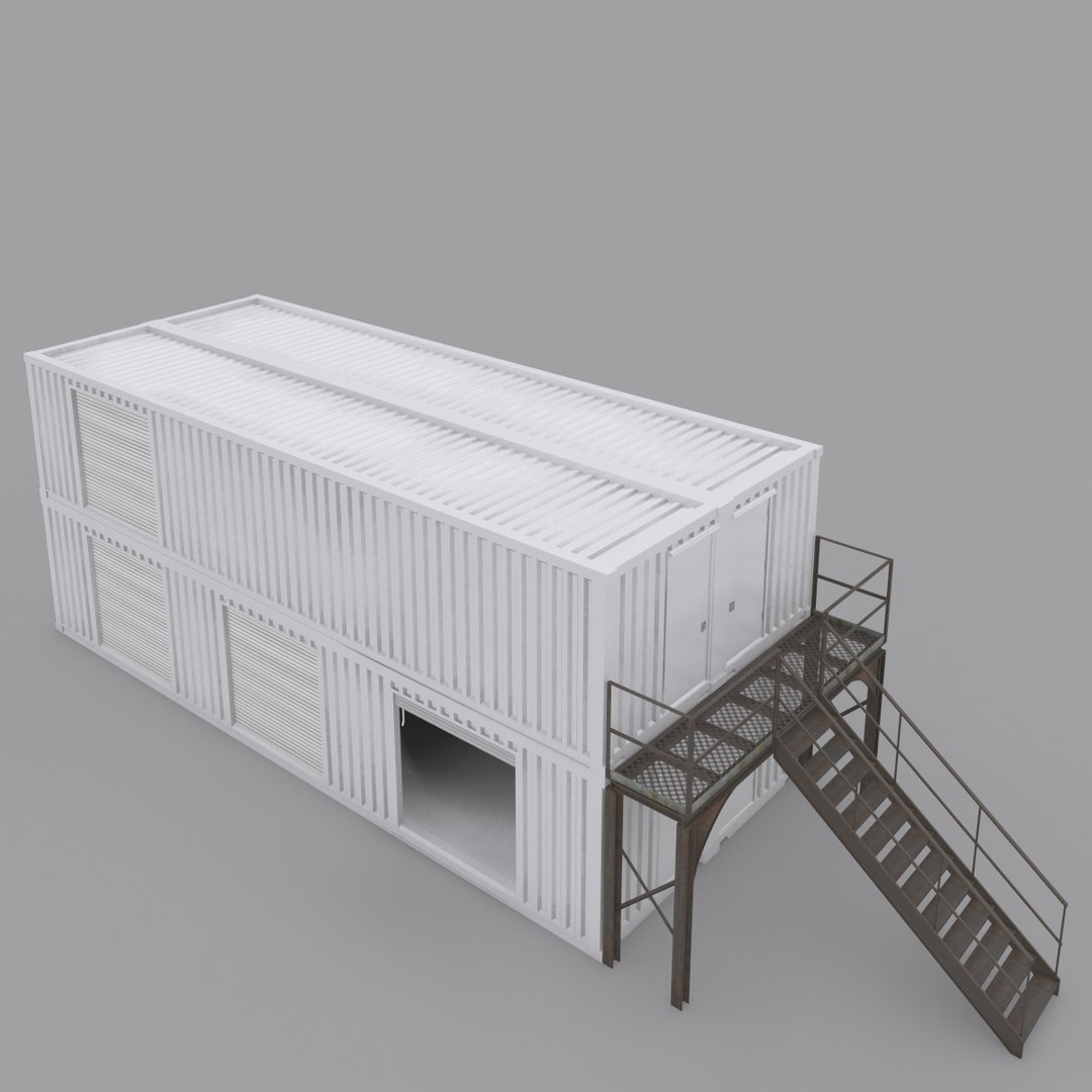 Container Building 3d Model