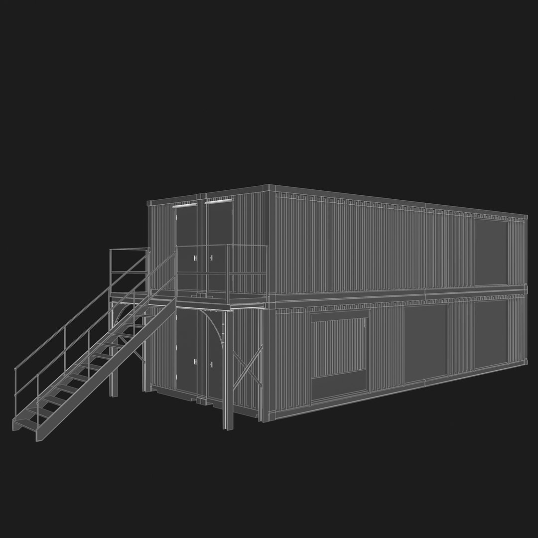 Container Building 3d Model