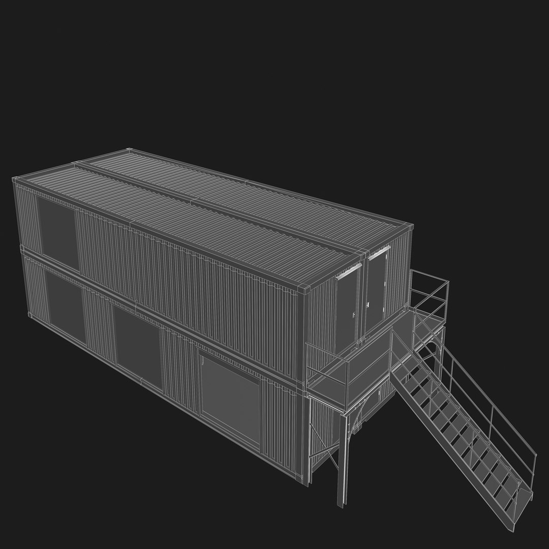 Container Building 3d Model