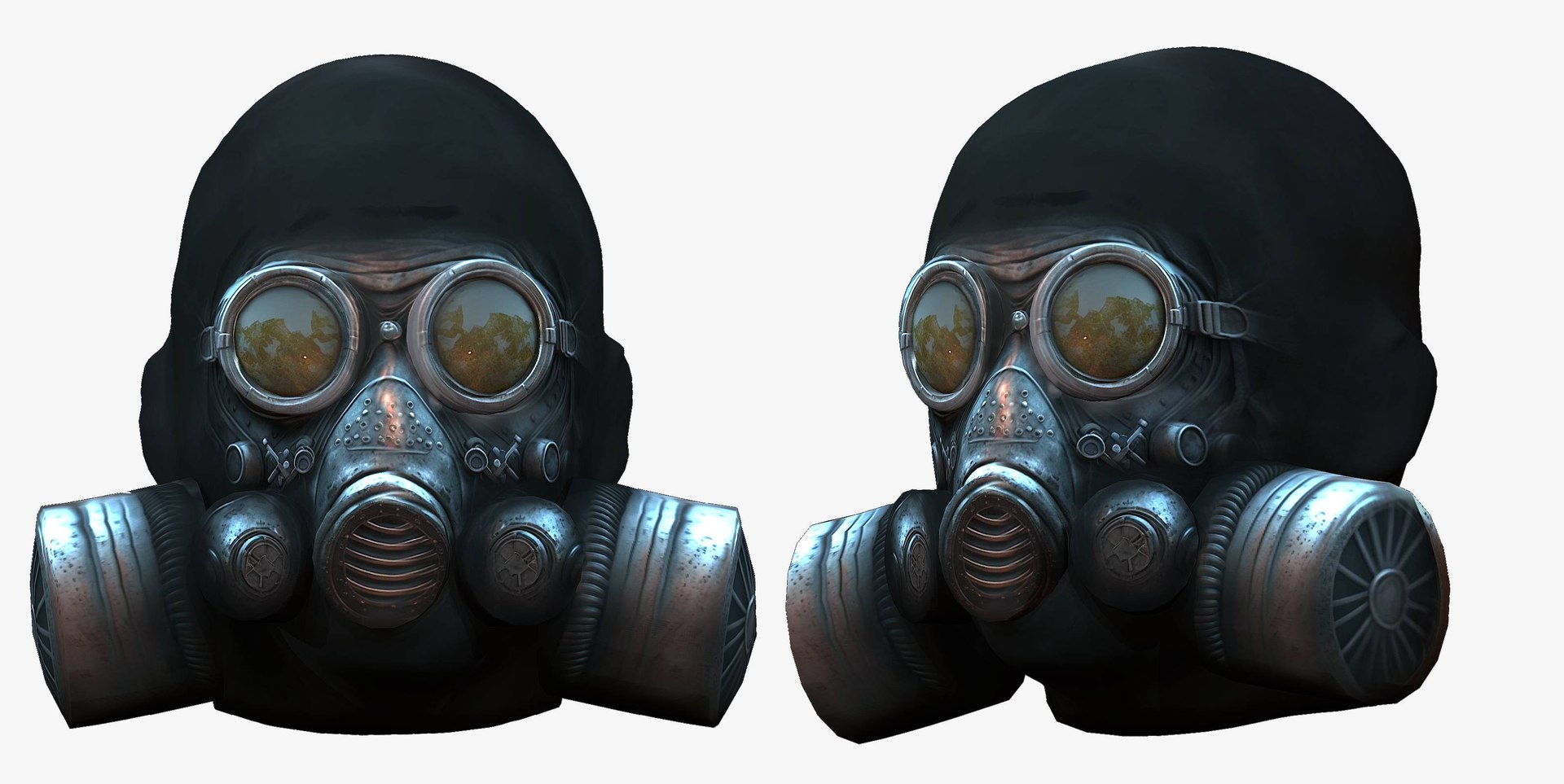 3D Gas Mask Protection Futuristic Isolated Equipment - TurboSquid 2021101