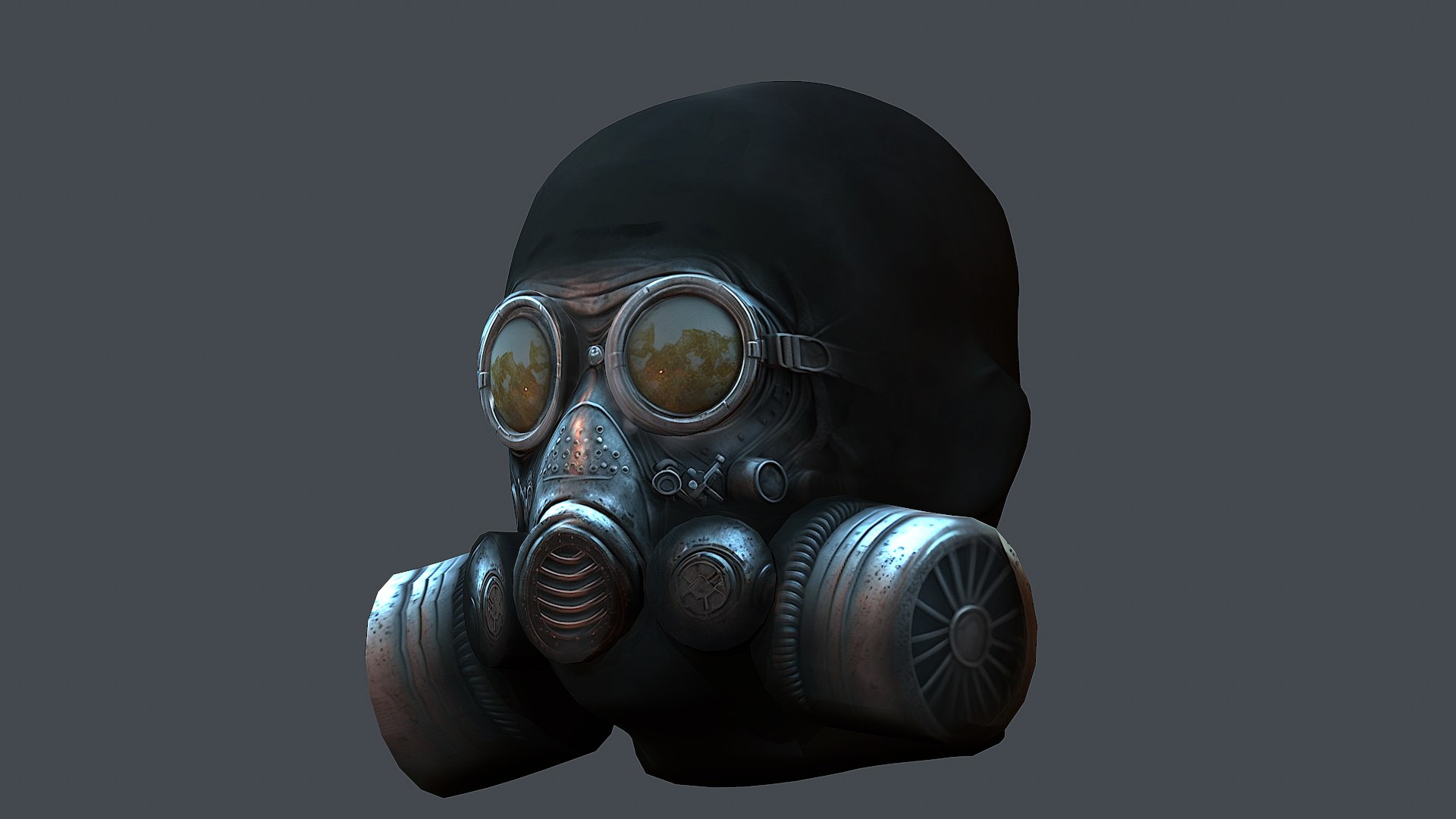 3D Gas Mask Protection Futuristic Isolated Equipment - TurboSquid 2021101