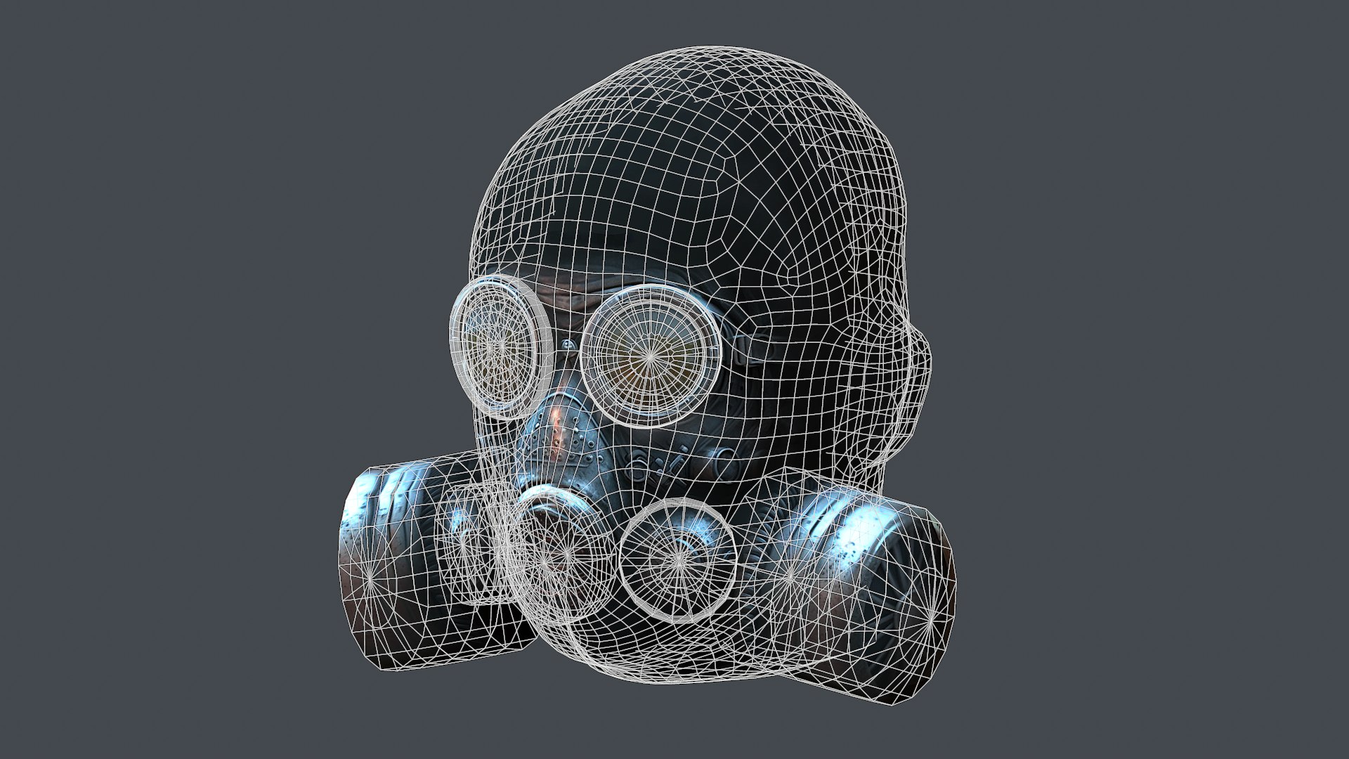 3D Gas Mask Protection Futuristic Isolated Equipment - TurboSquid 2021101