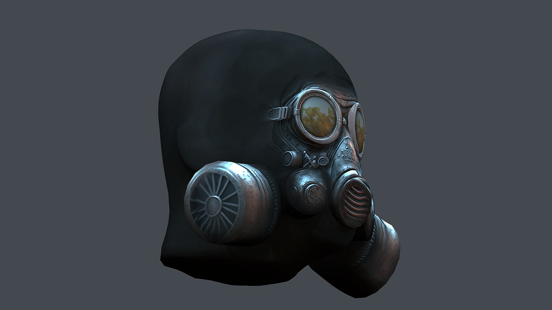 3D Gas Mask Protection Futuristic Isolated Equipment - TurboSquid 2021101