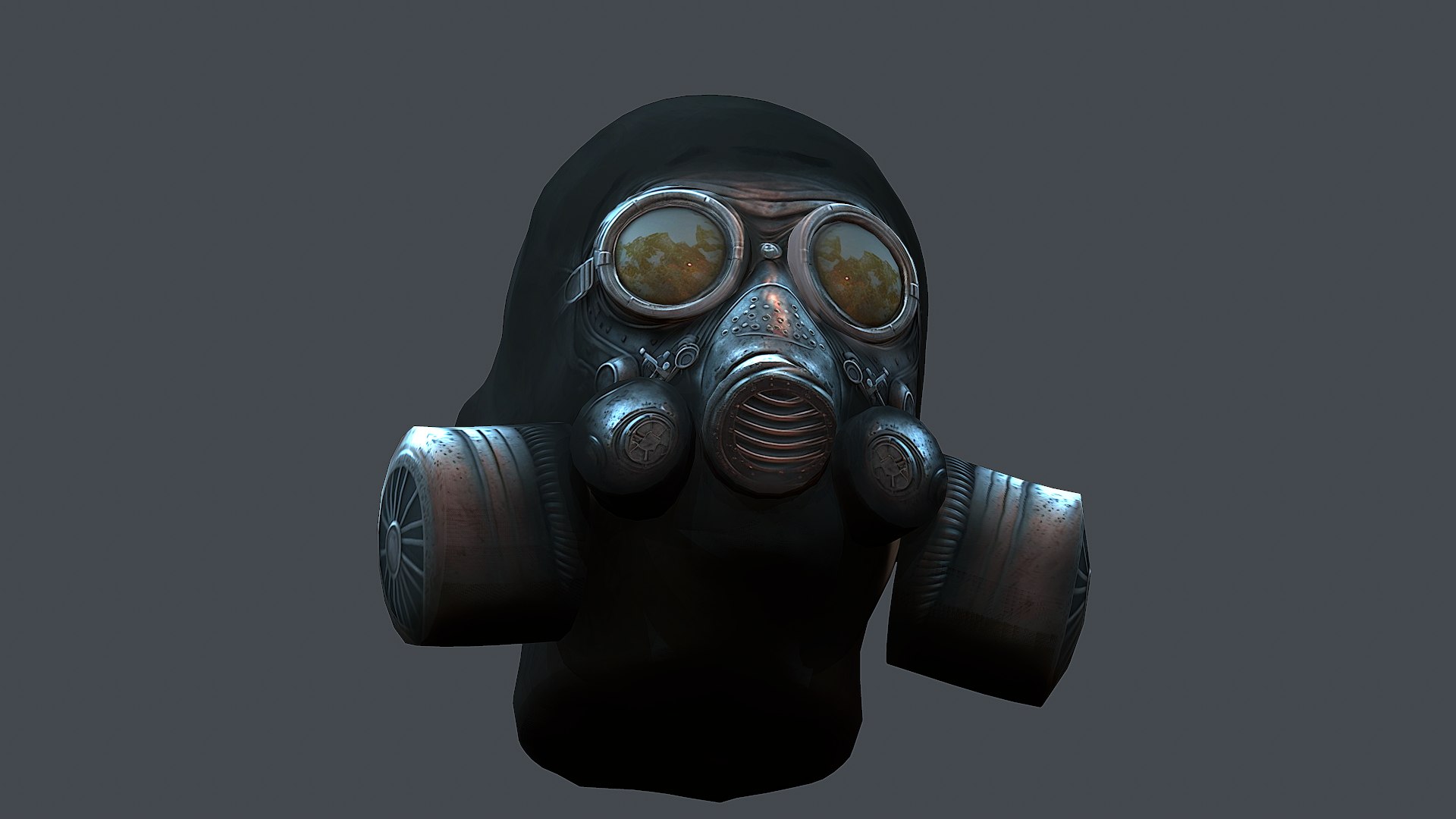 3D Gas Mask Protection Futuristic Isolated Equipment - TurboSquid 2021101