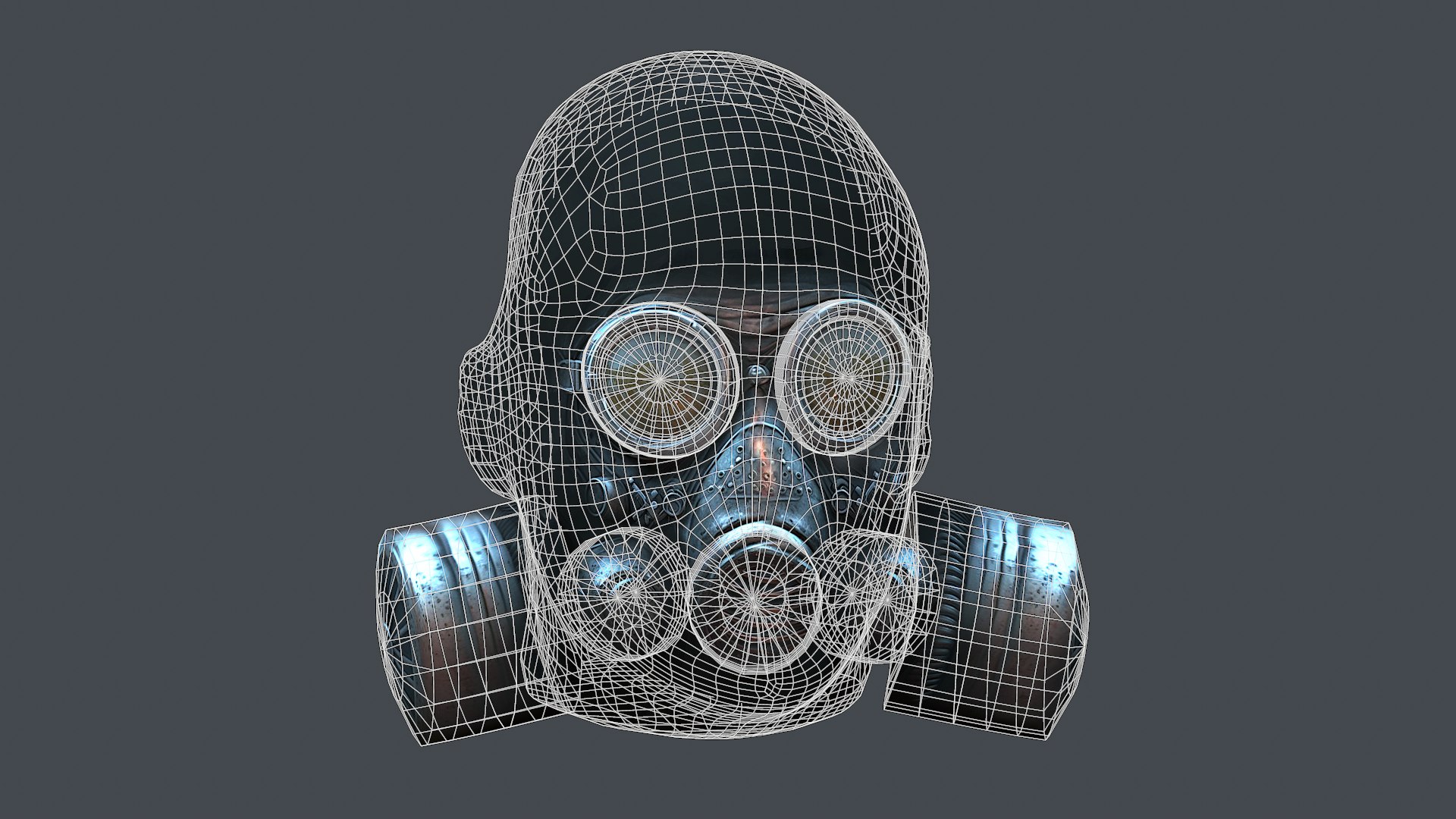 3D Gas Mask Protection Futuristic Isolated Equipment - TurboSquid 2021101