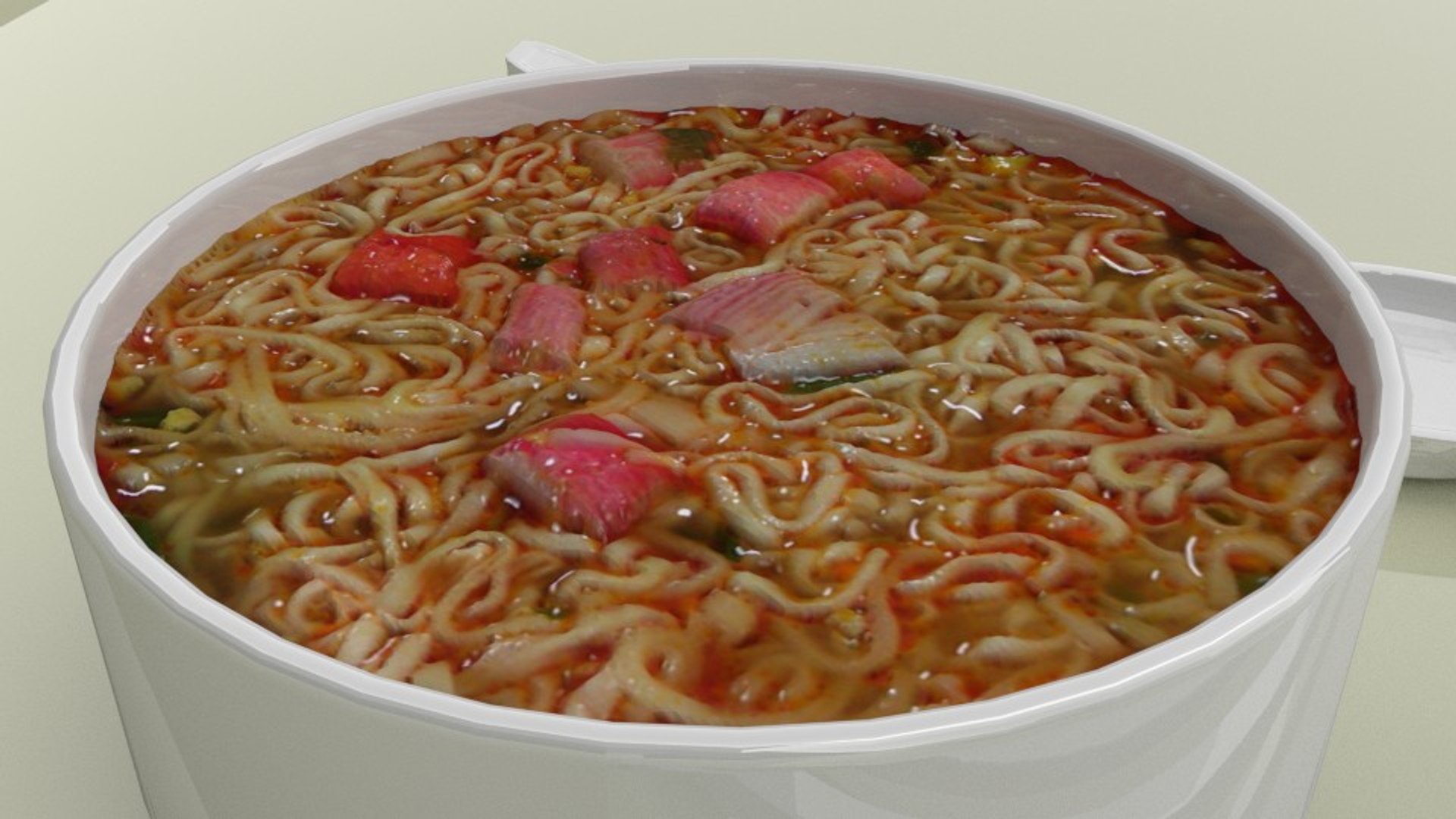 3d Nissin Cooked Instant Noodles