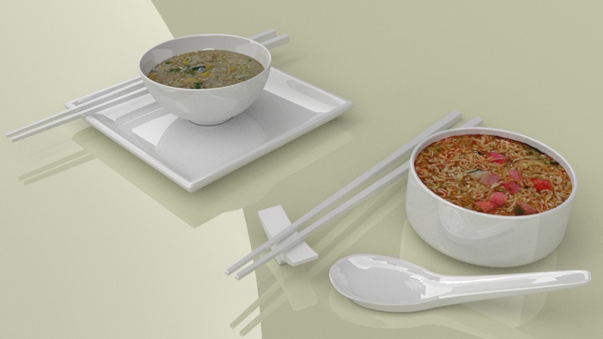 3d Nissin Cooked Instant Noodles