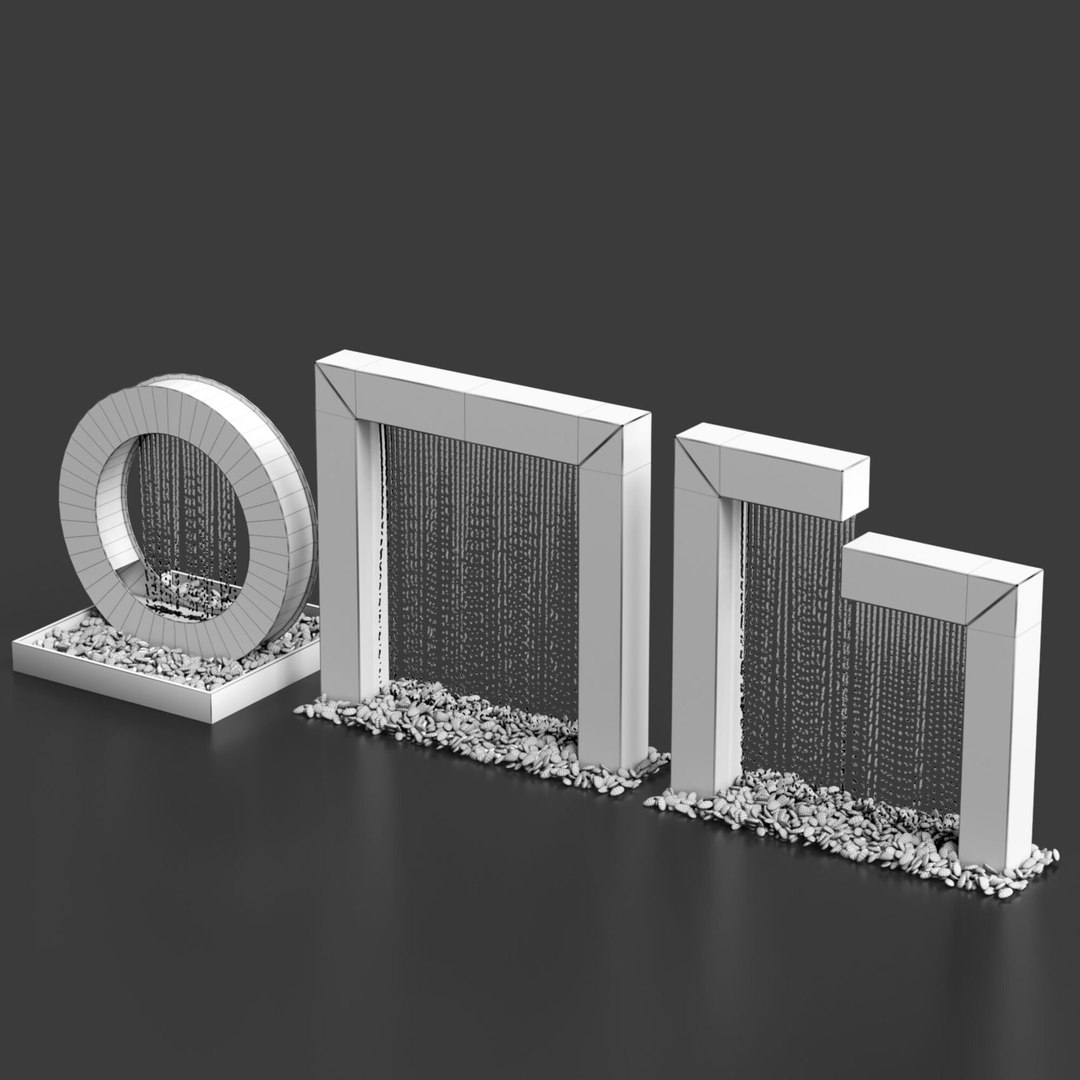 Fountain waterfall 3D model - TurboSquid 2151755