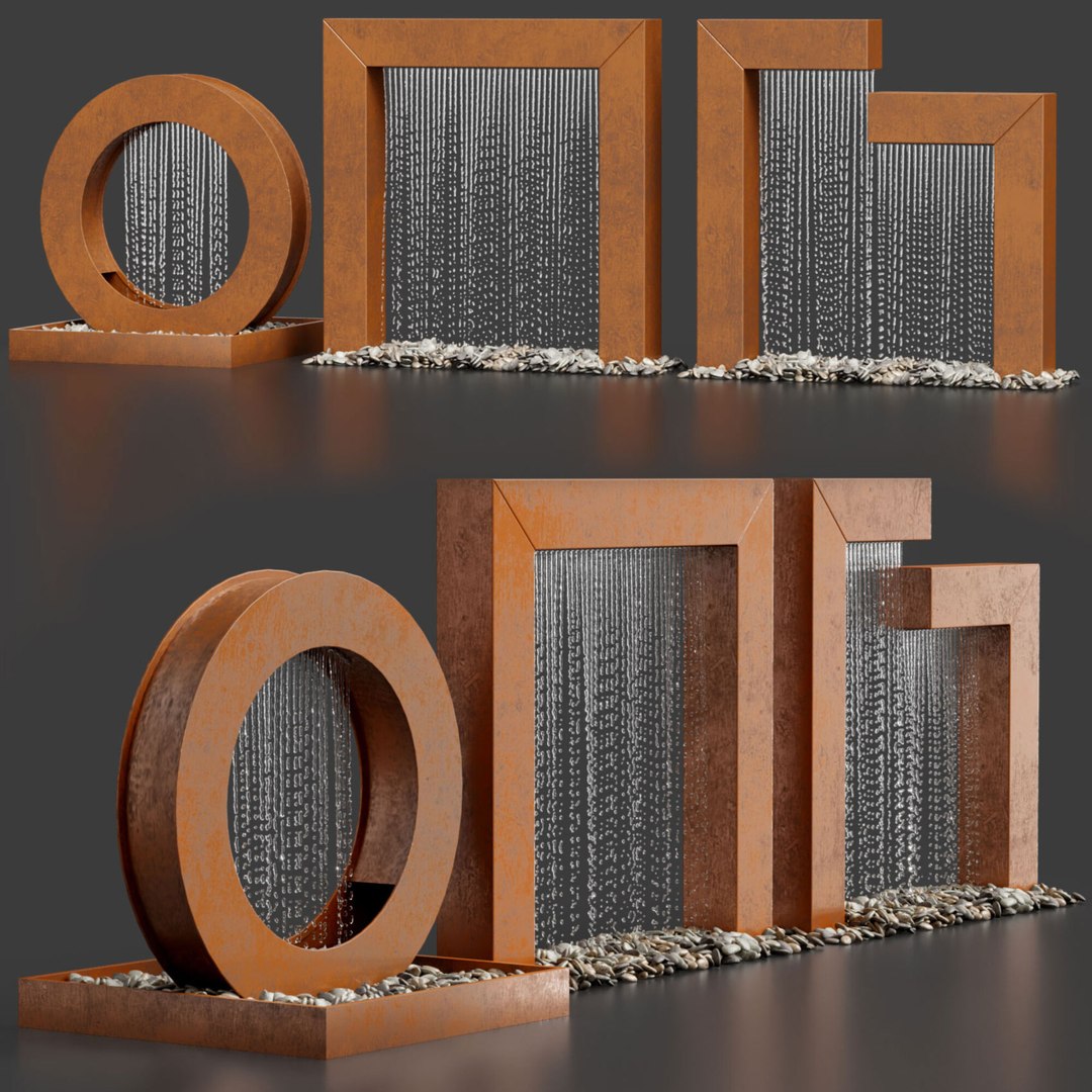 Fountain waterfall 3D model - TurboSquid 2151755