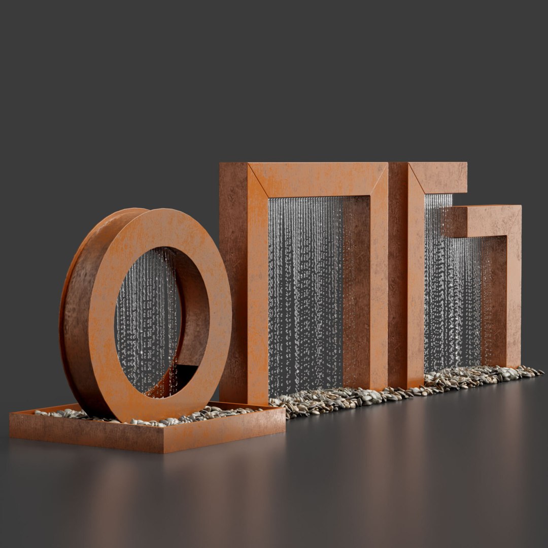 Fountain waterfall 3D model - TurboSquid 2151755