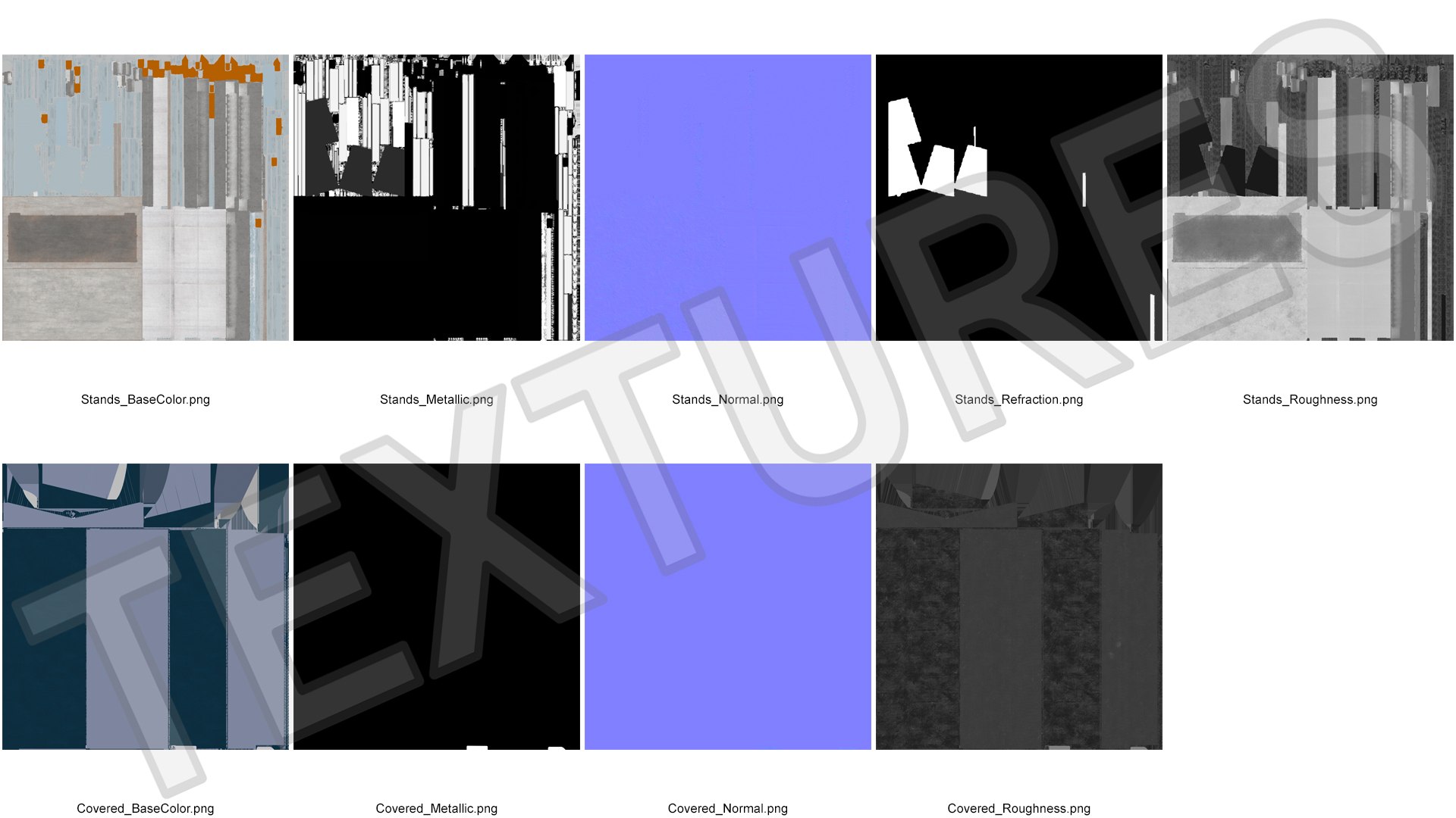 Covered Stands 3D Model - TurboSquid 2302642