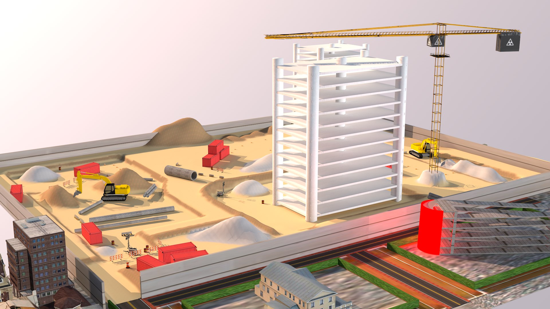3D Building Construction Model - TurboSquid 1695385