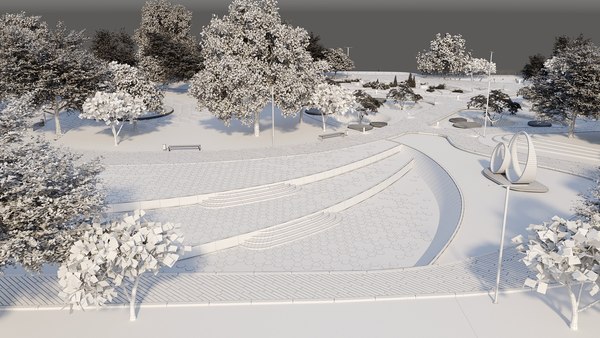 公園の風景73Dモデル - TurboSquid 2070550