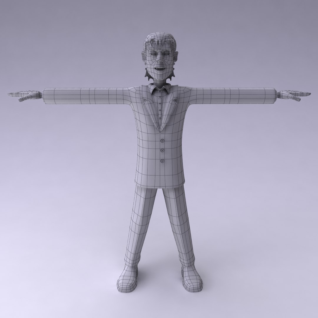 3d cartoon man character model