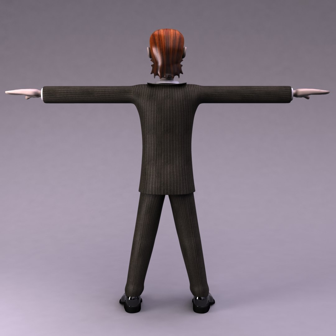3d cartoon man character model
