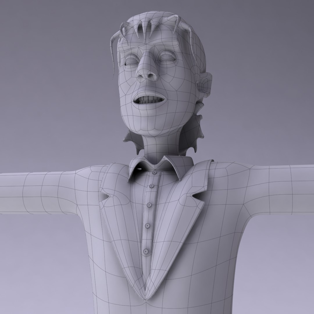 3d cartoon man character model