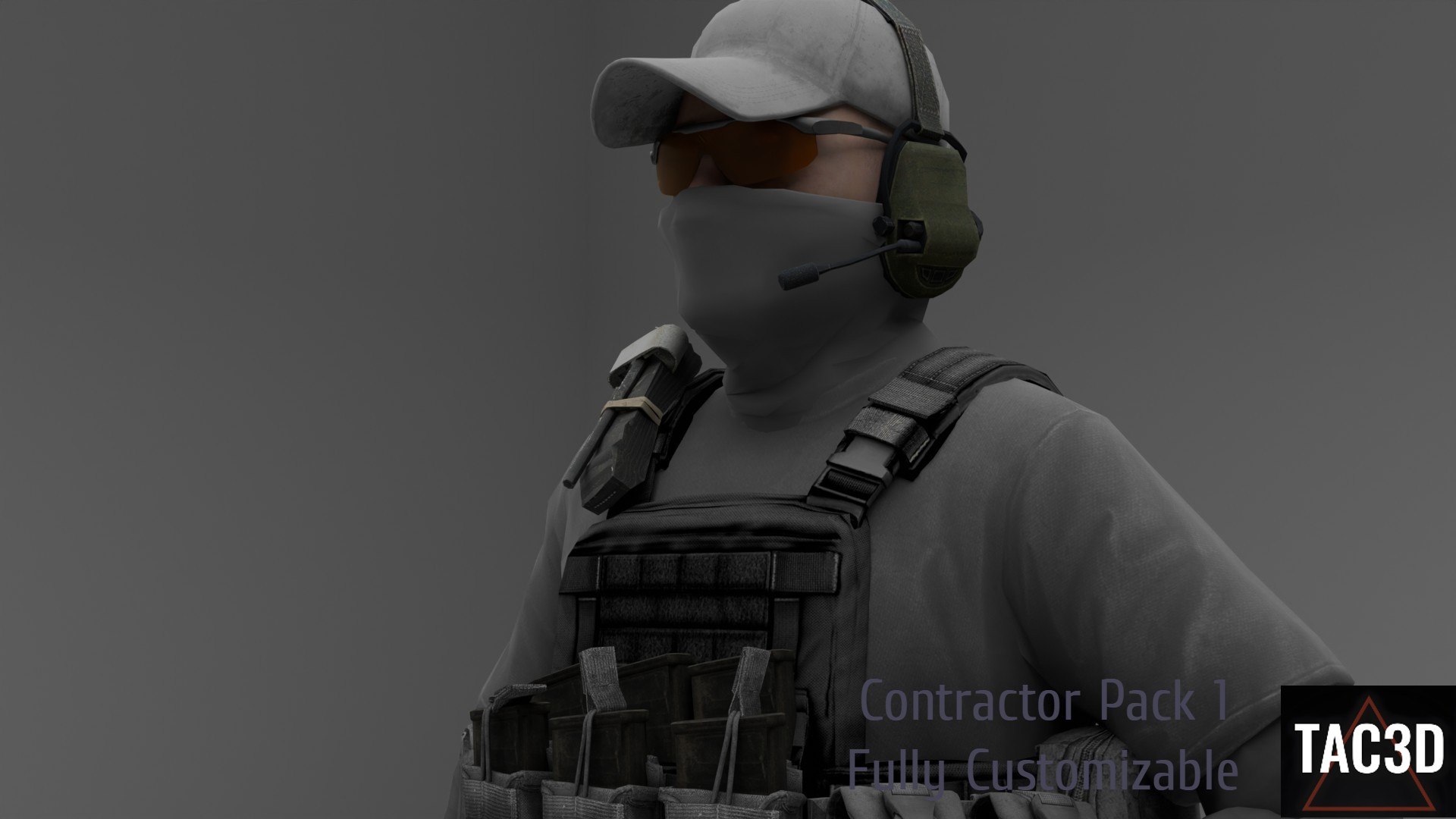 3D Model Military Contractor Pack 1 Fully Customizable - TurboSquid 2301007