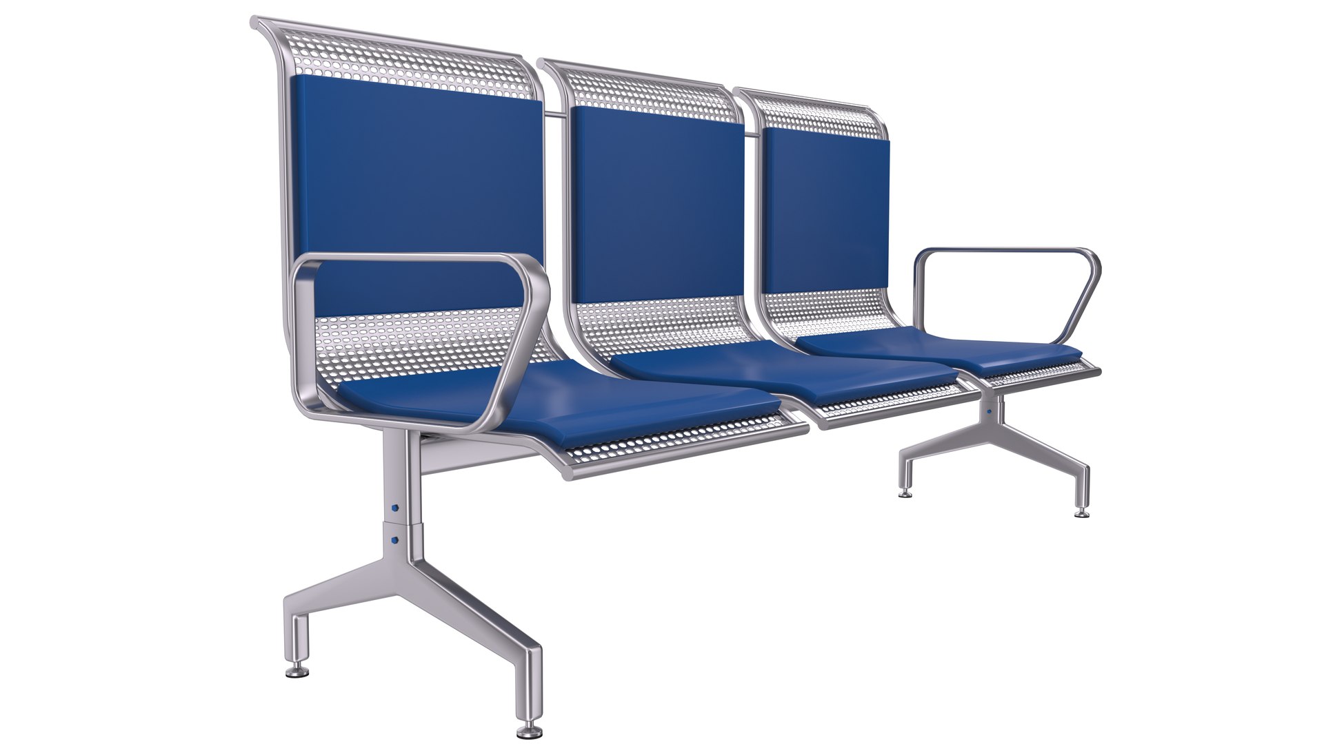 3D Model Waiting Chair - Blue - TurboSquid 1924497