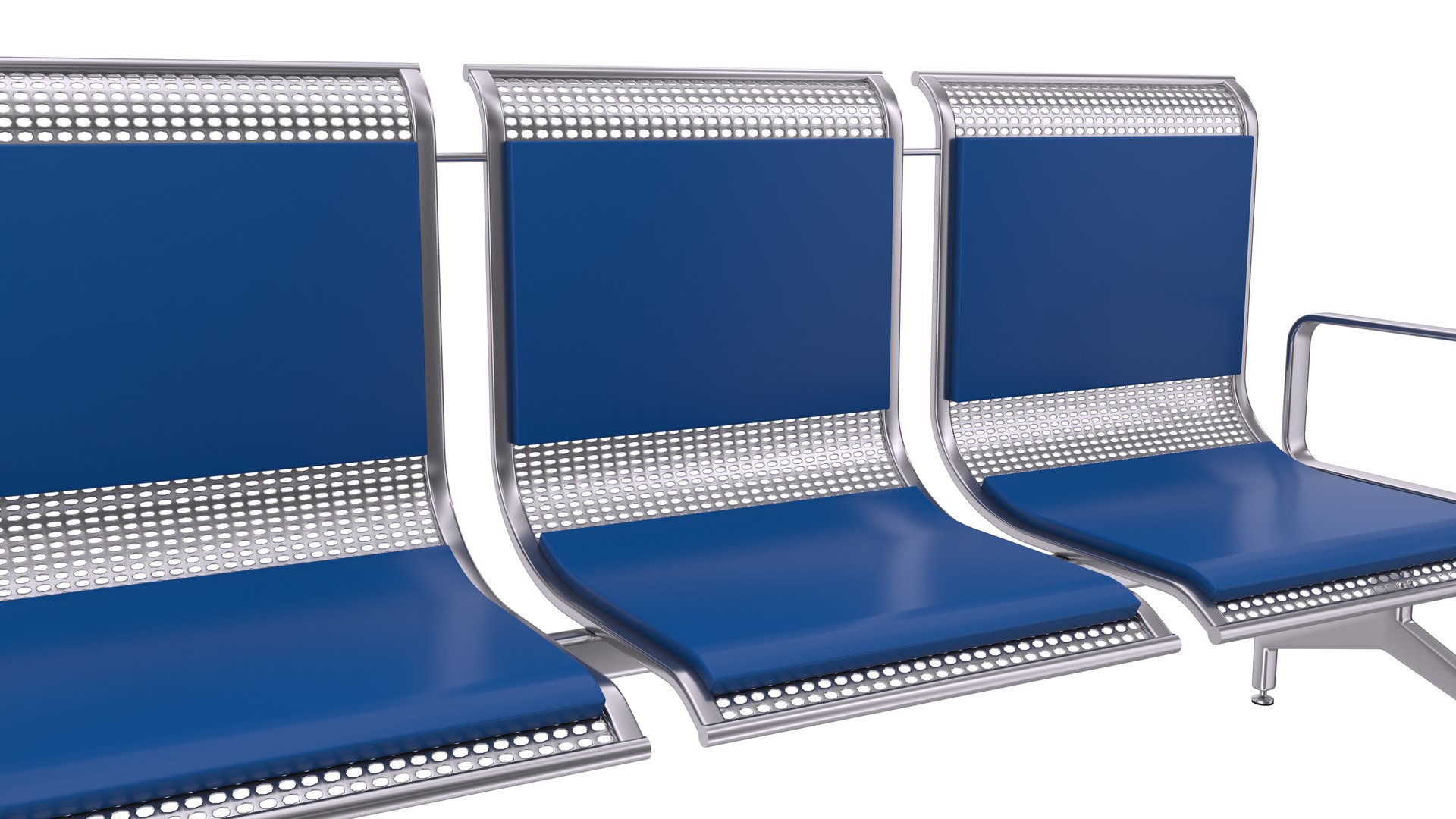 3D Model Waiting Chair - Blue - TurboSquid 1924497