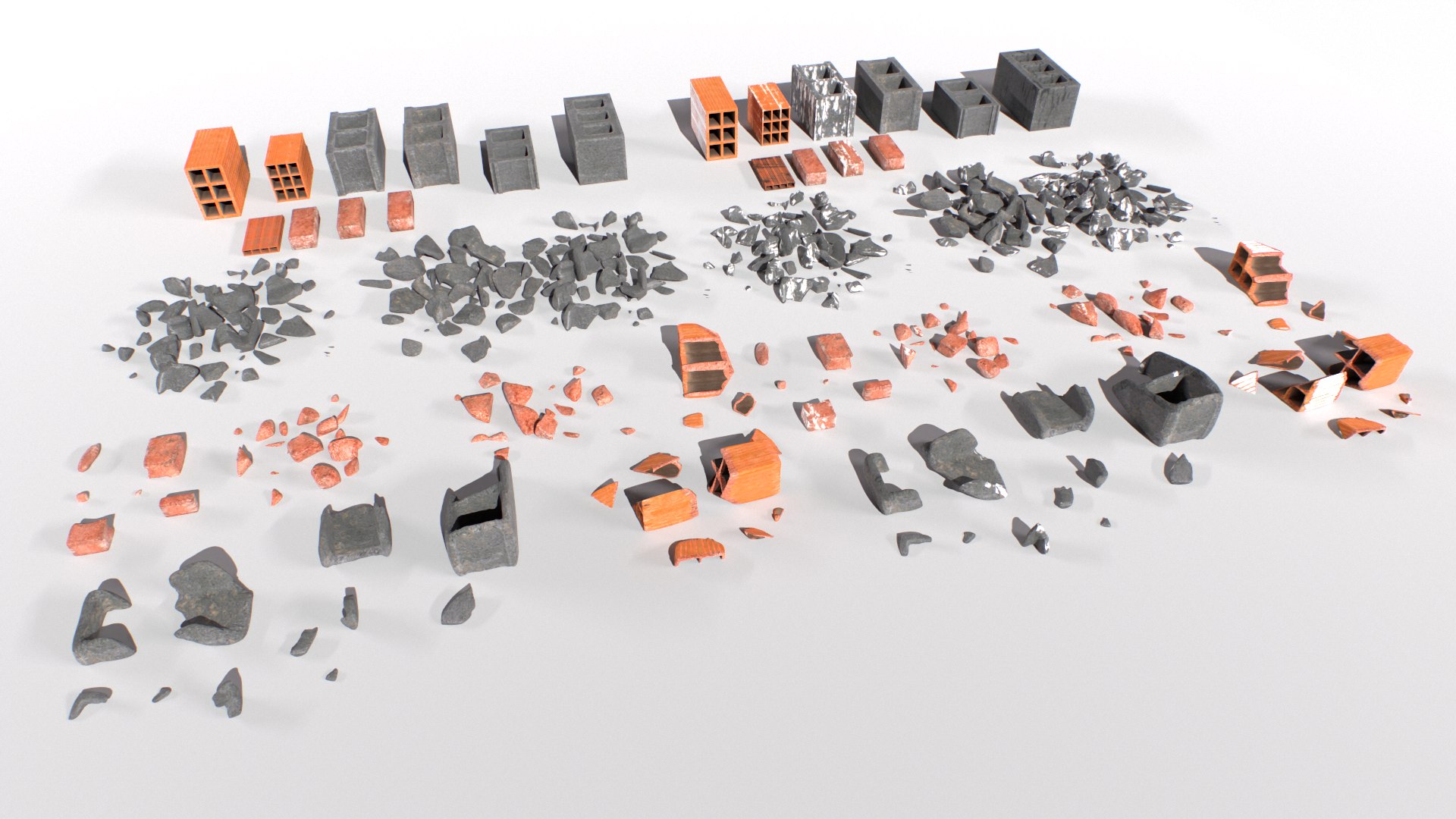 Bricks And Debris 3D Model - TurboSquid 1990776