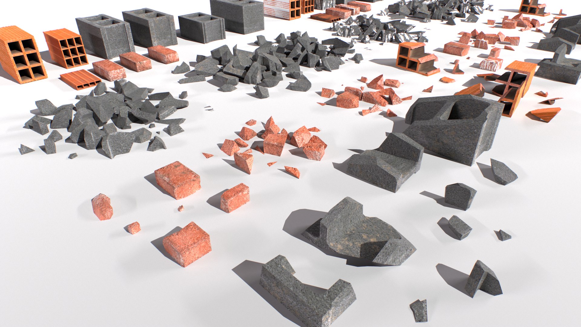 Bricks And Debris 3D Model - TurboSquid 1990776