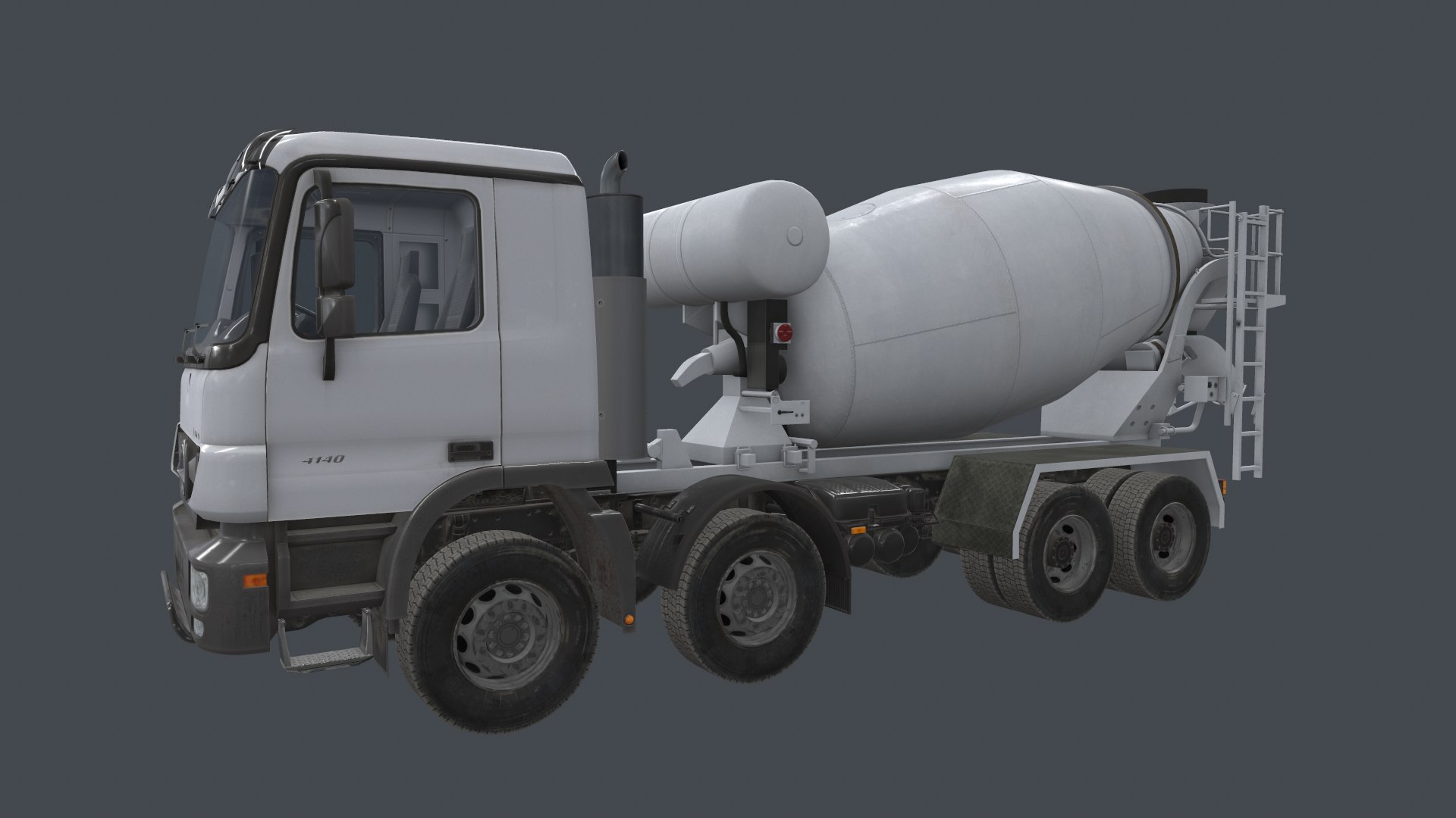 Actros Concrete Mixer Real-time 3D - TurboSquid 1903415