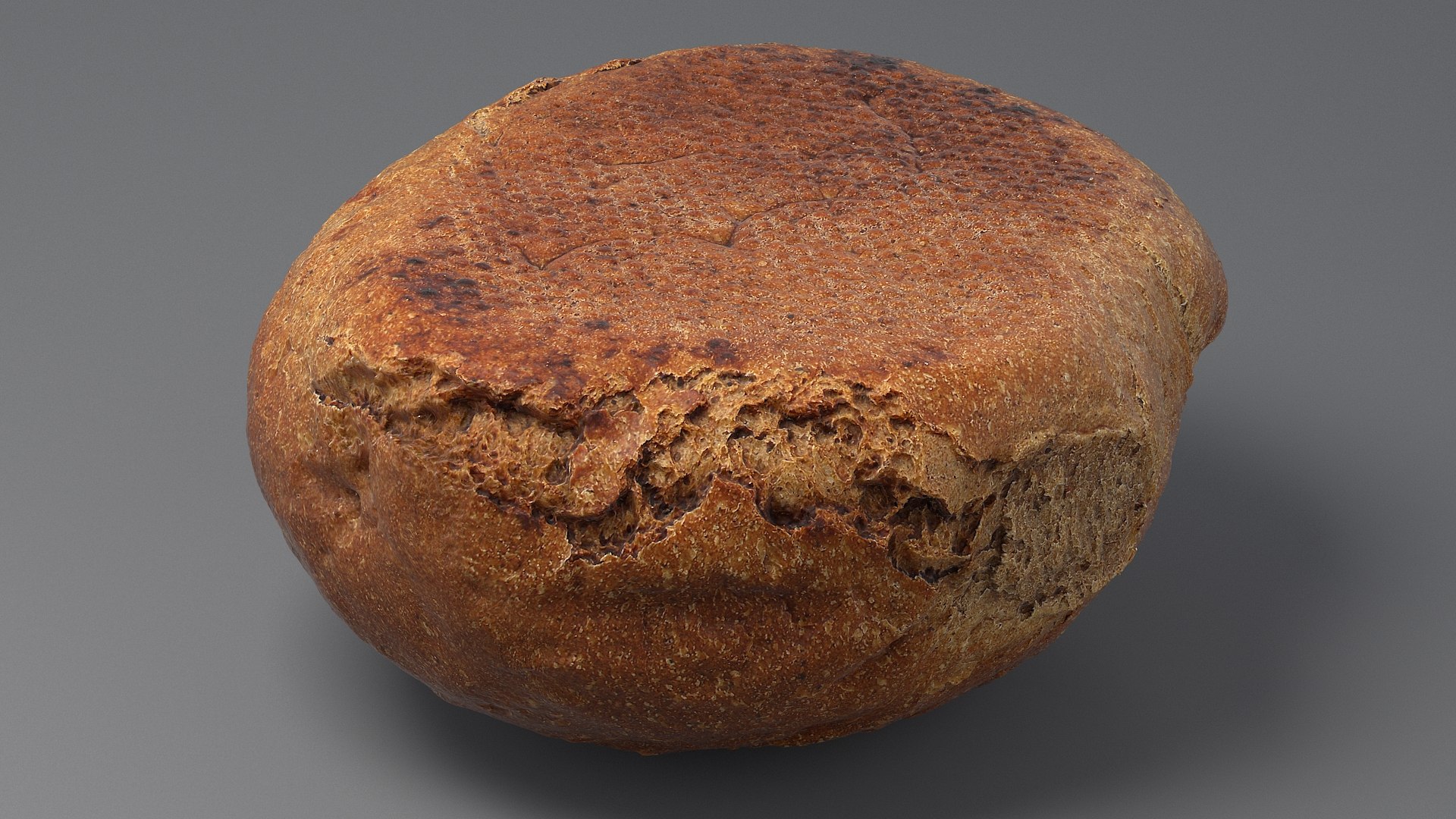 Realistic Round Black Bread 3D model - TurboSquid 1783475