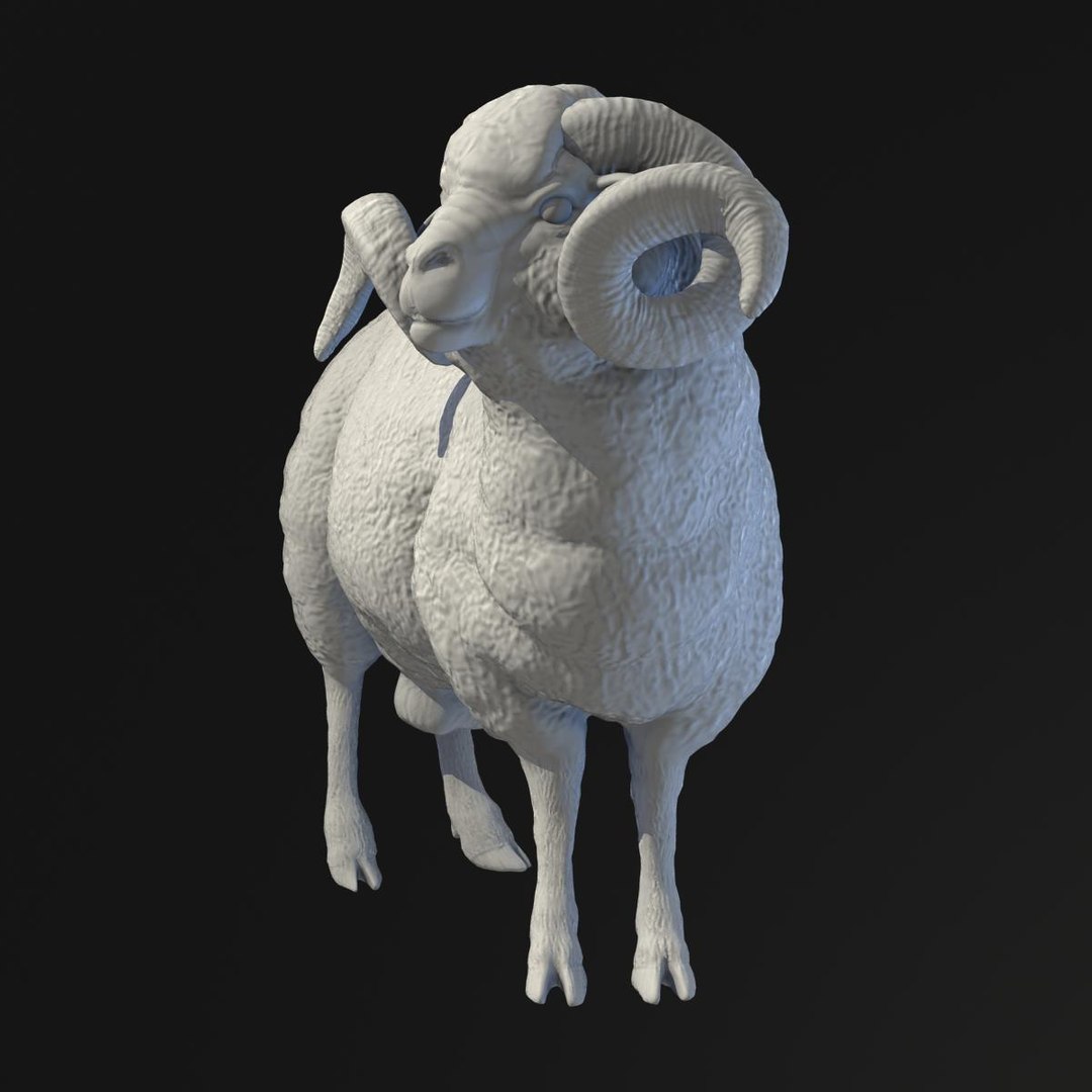 3d Sculpture Ram Model