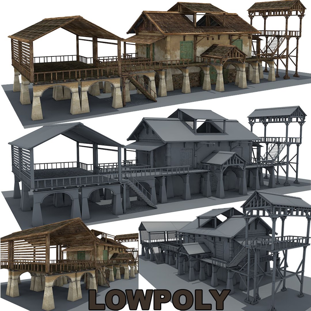3d Model Farm Building 8