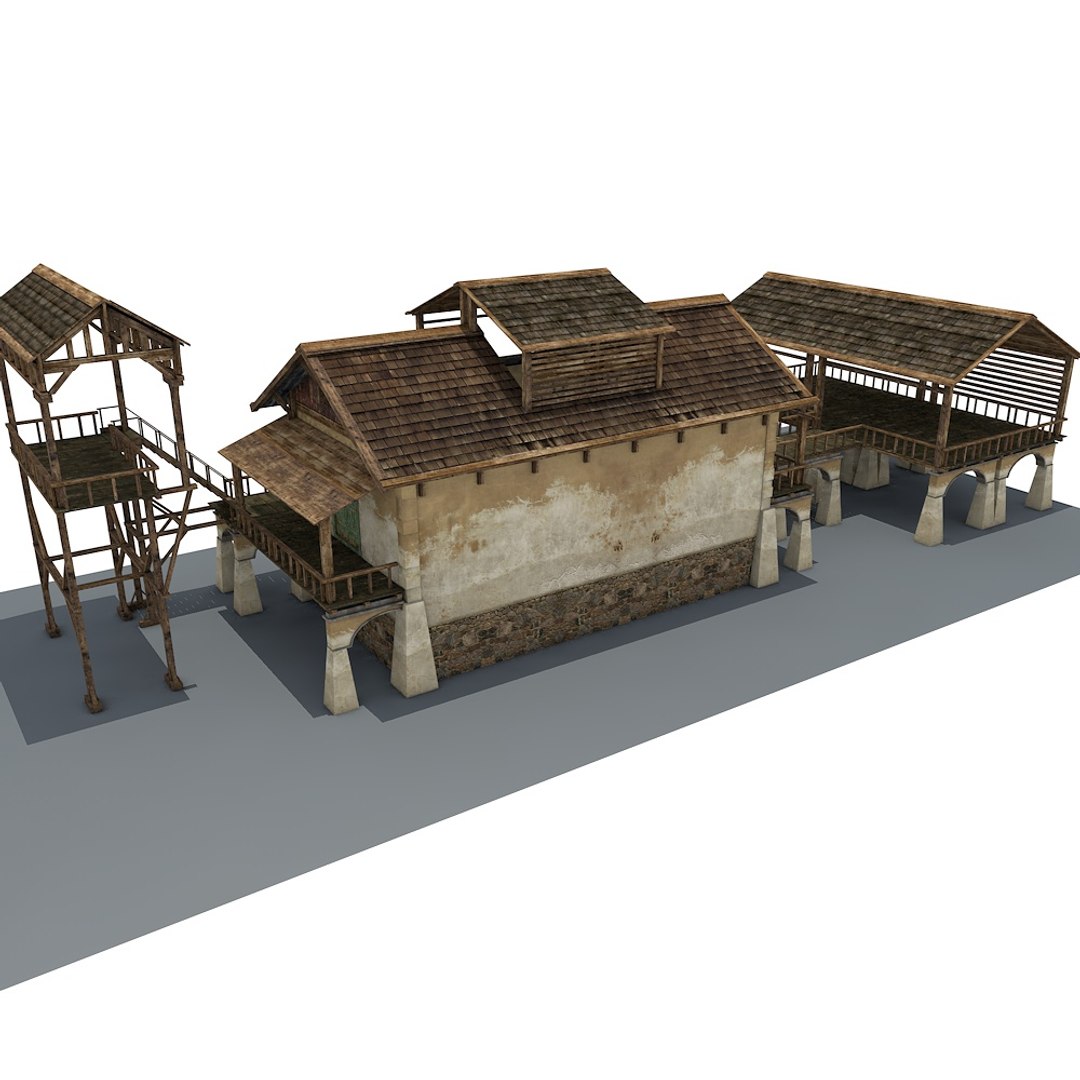 3d Model Farm Building 8