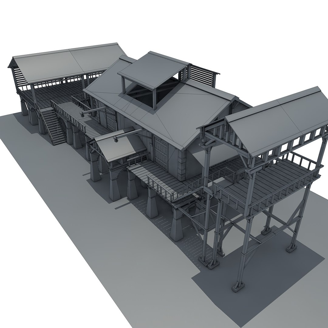 3d Model Farm Building 8