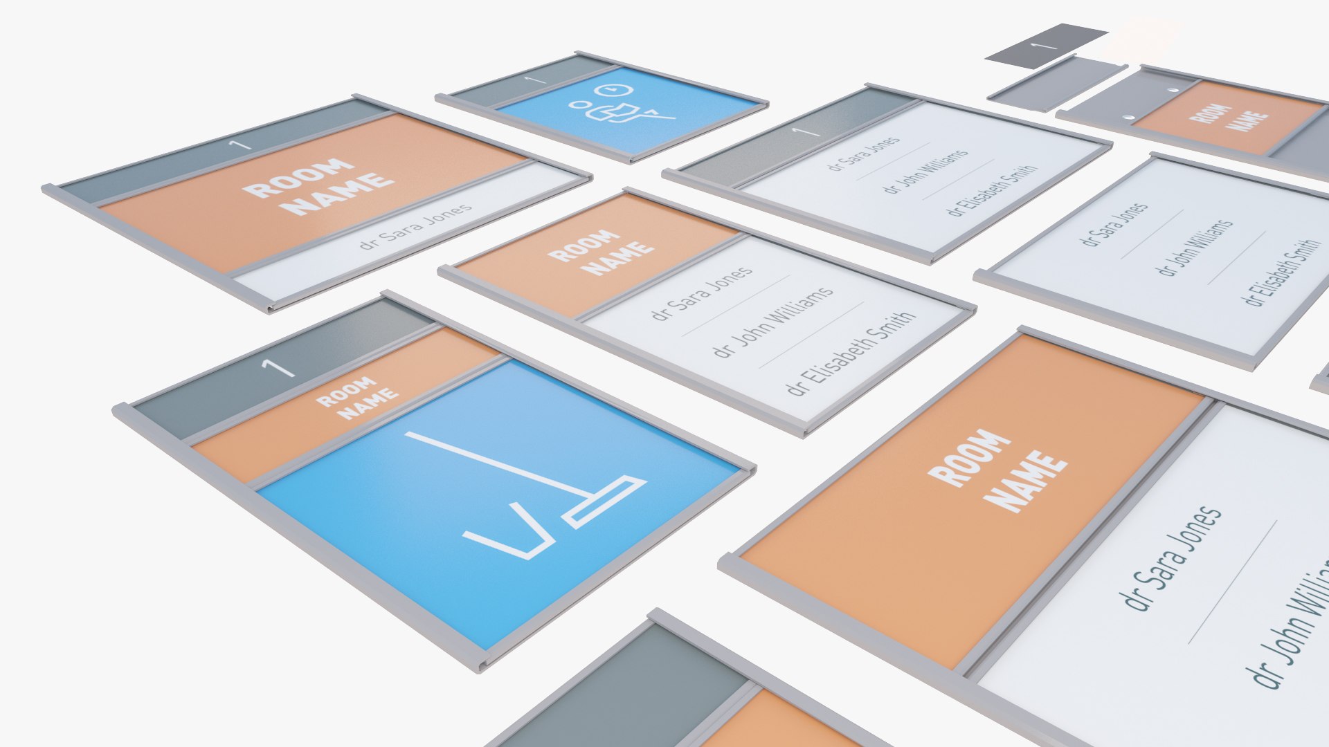 Wayfinding System Door Labels 3D Model - TurboSquid 2167098