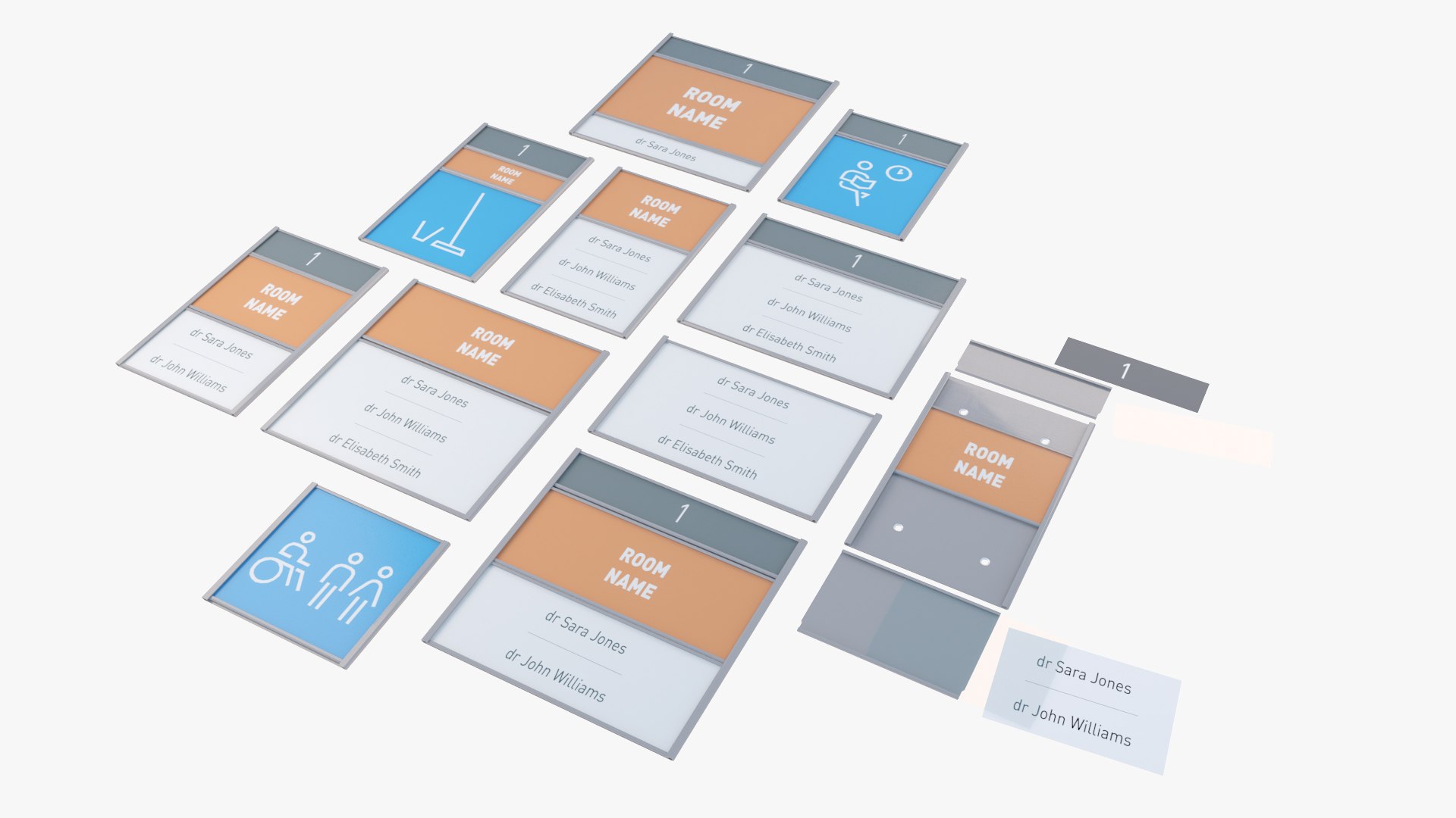 Wayfinding System Door Labels 3D Model - TurboSquid 2167098