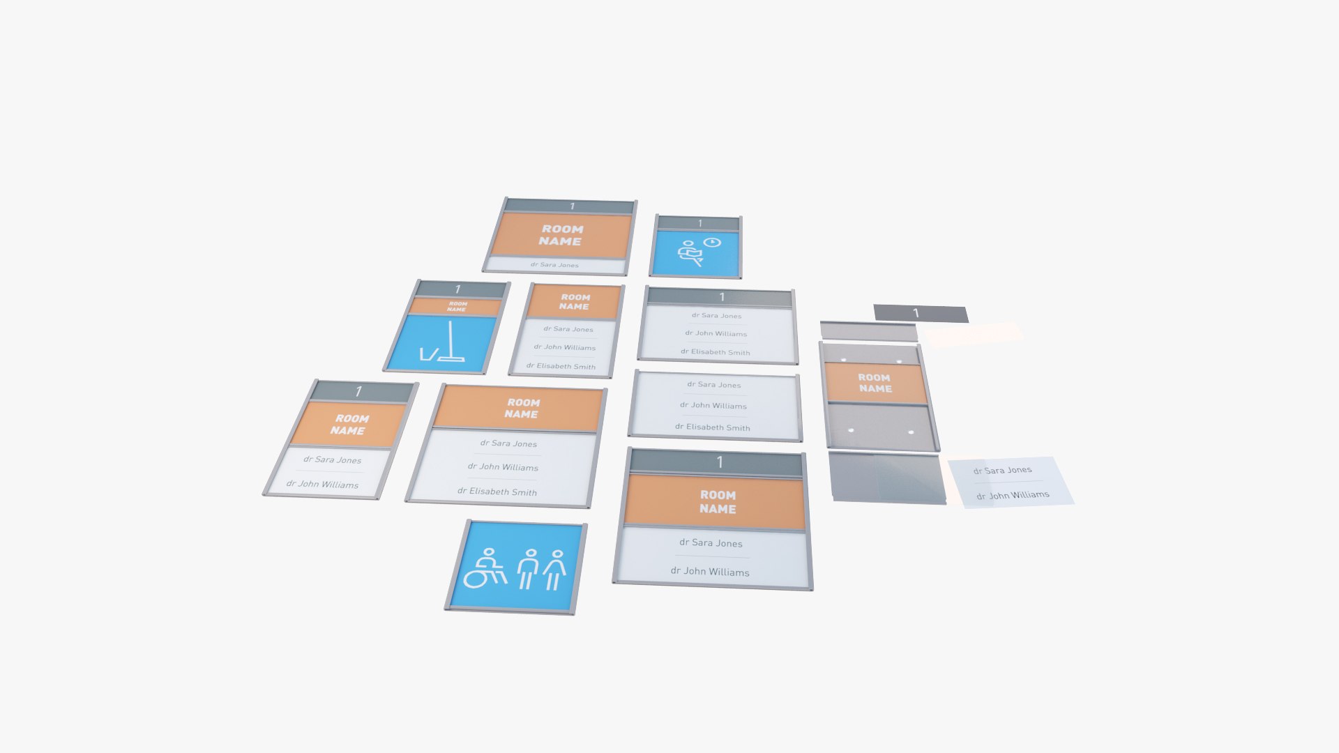 Wayfinding System Door Labels 3D Model - TurboSquid 2167098